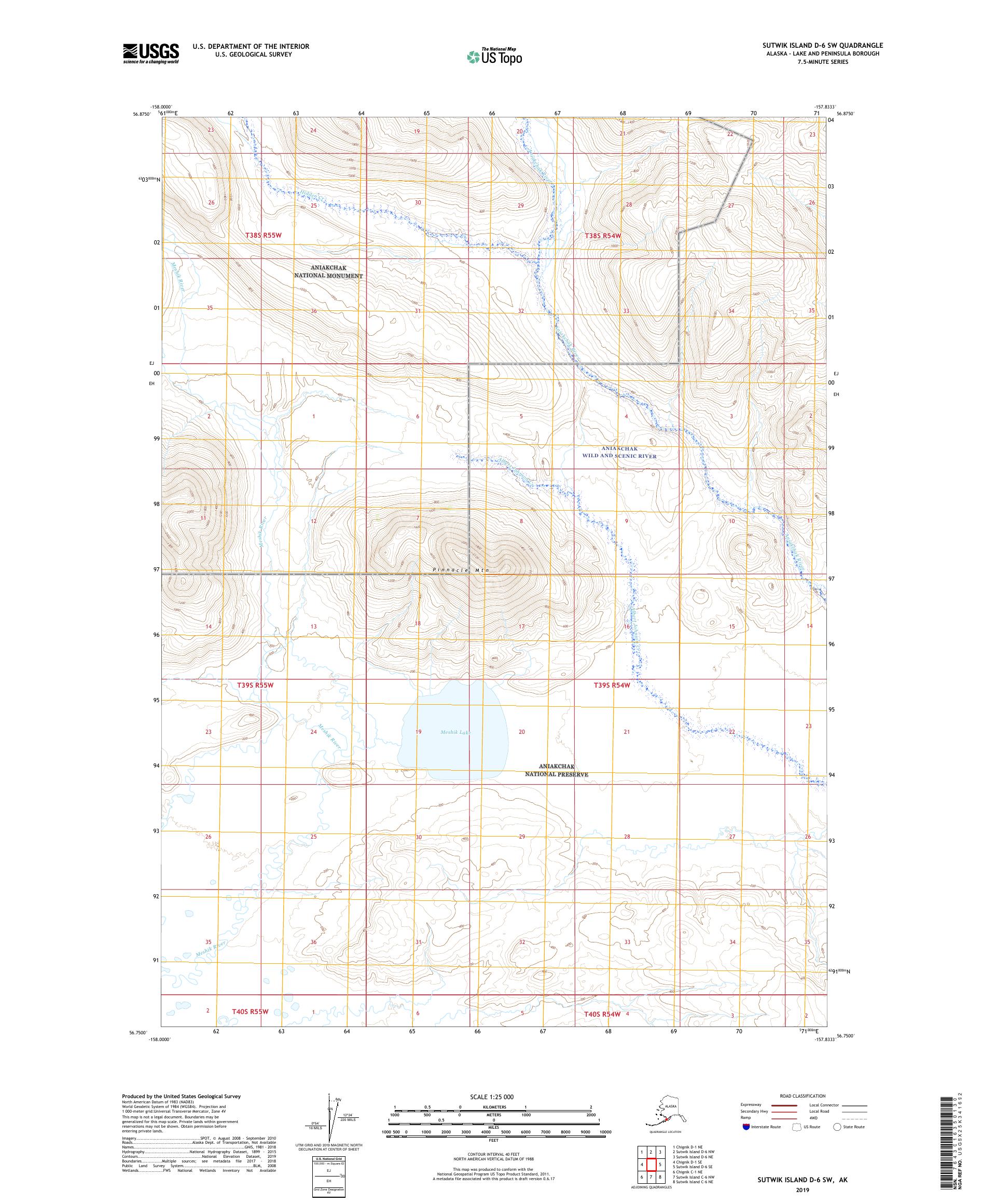 Sutwik Island D-6 SW Alaska US Topo Map – MyTopo Map Store