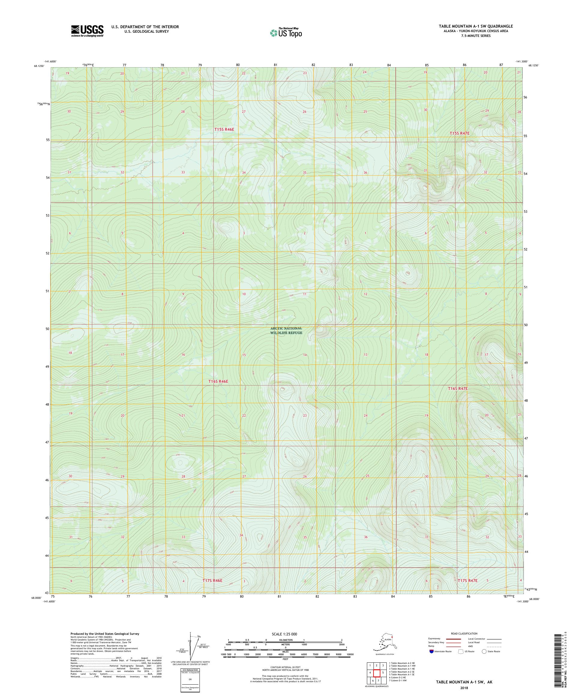 Table Mountain A-1 SW Alaska US Topo Map – MyTopo Map Store