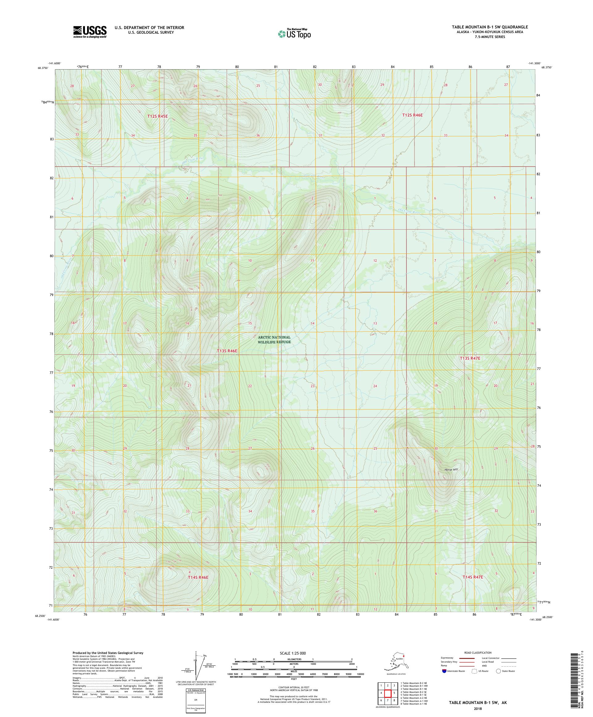 Table Mountain B-1 SW Alaska US Topo Map – MyTopo Map Store