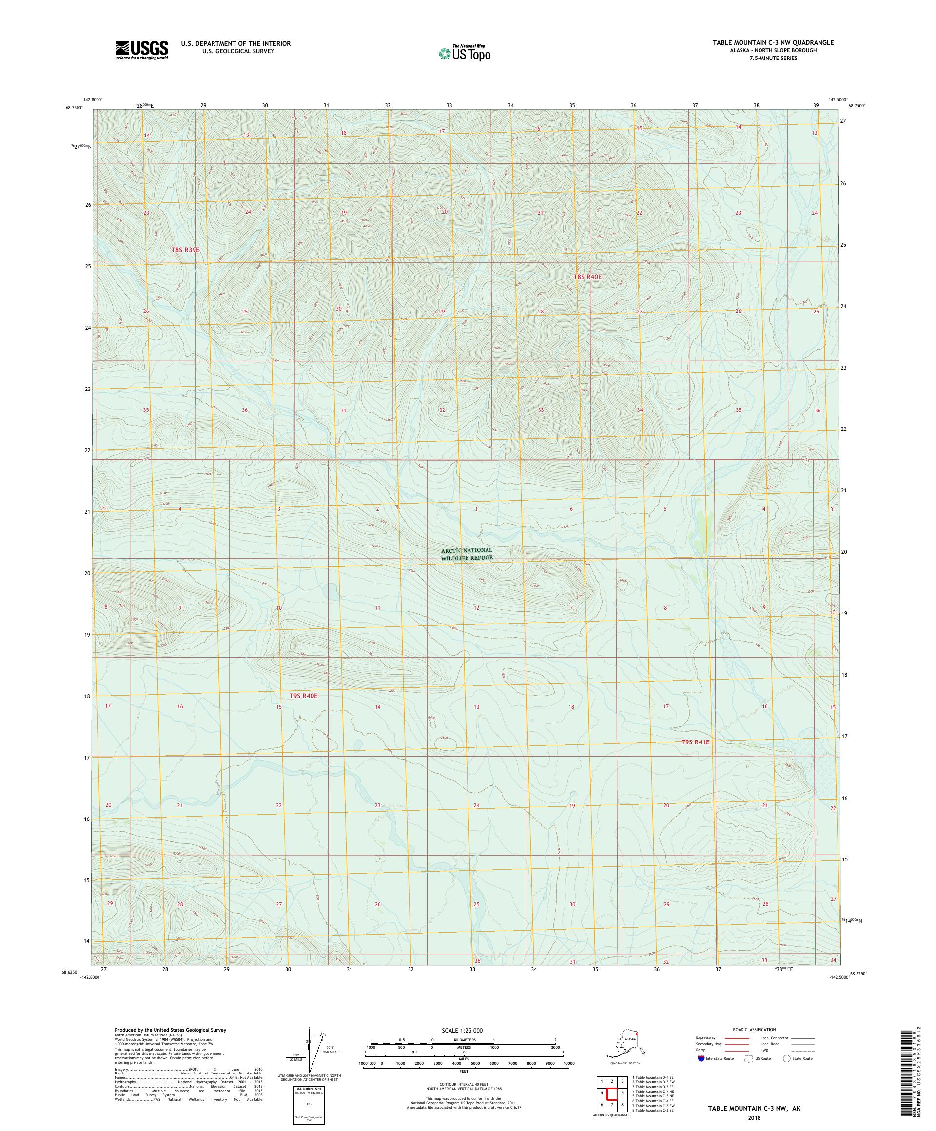 Table Mountain C-3 NW Alaska US Topo Map – MyTopo Map Store