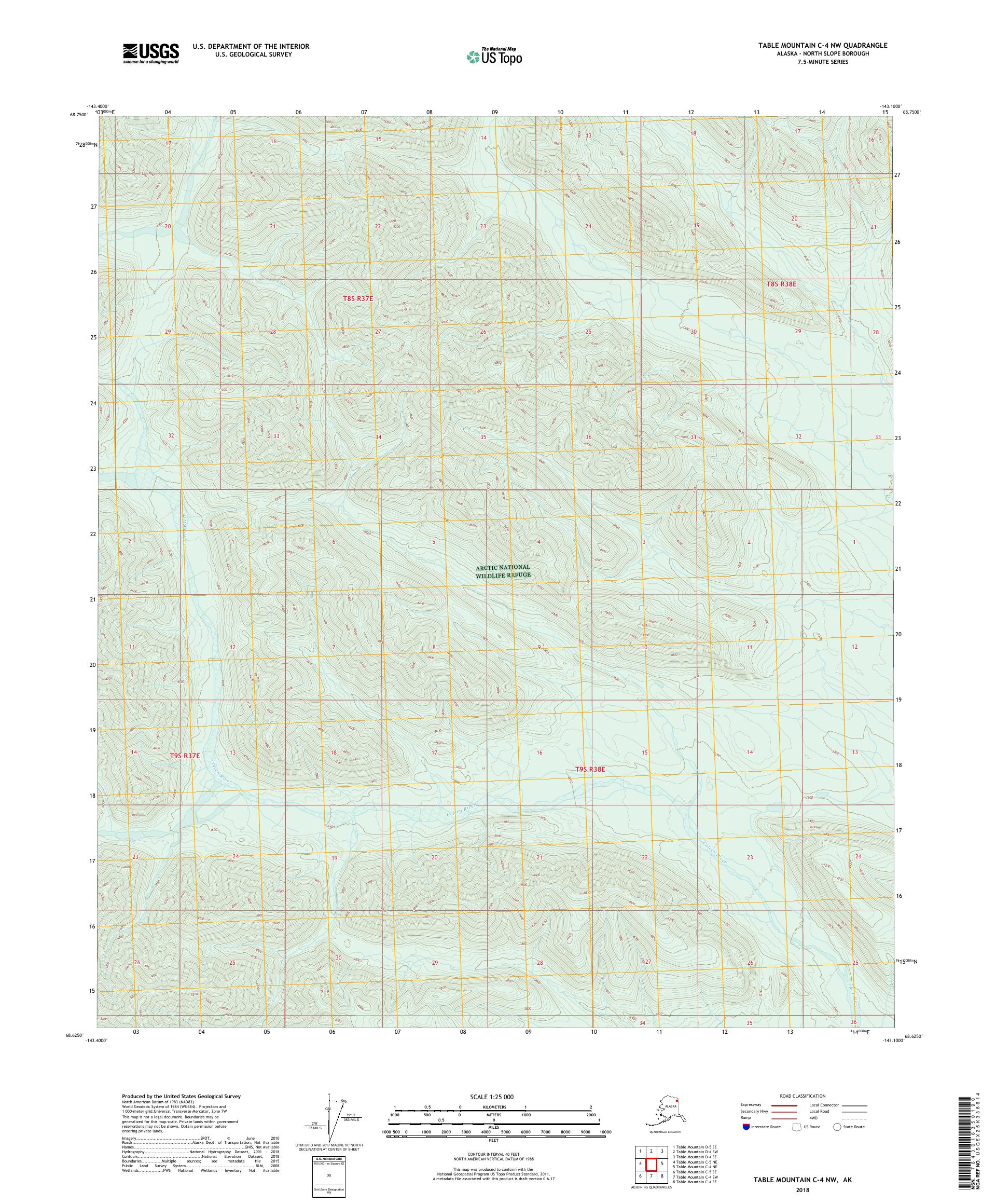 Table Mountain C-4 NW Alaska US Topo Map – MyTopo Map Store