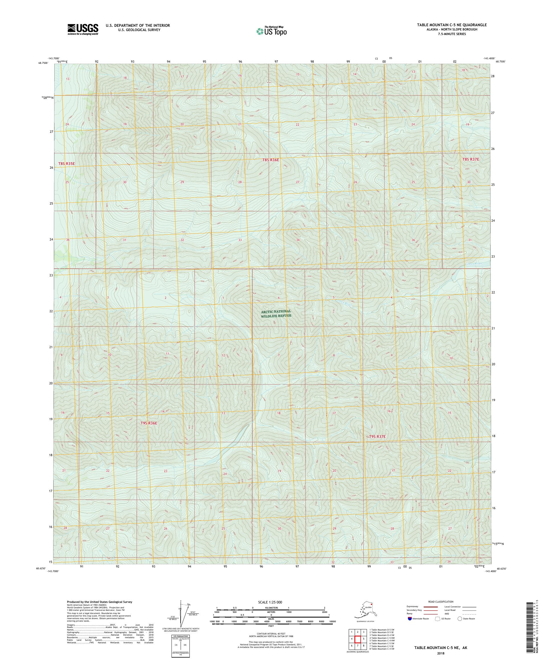 Table Mountain C-5 NE Alaska US Topo Map – MyTopo Map Store