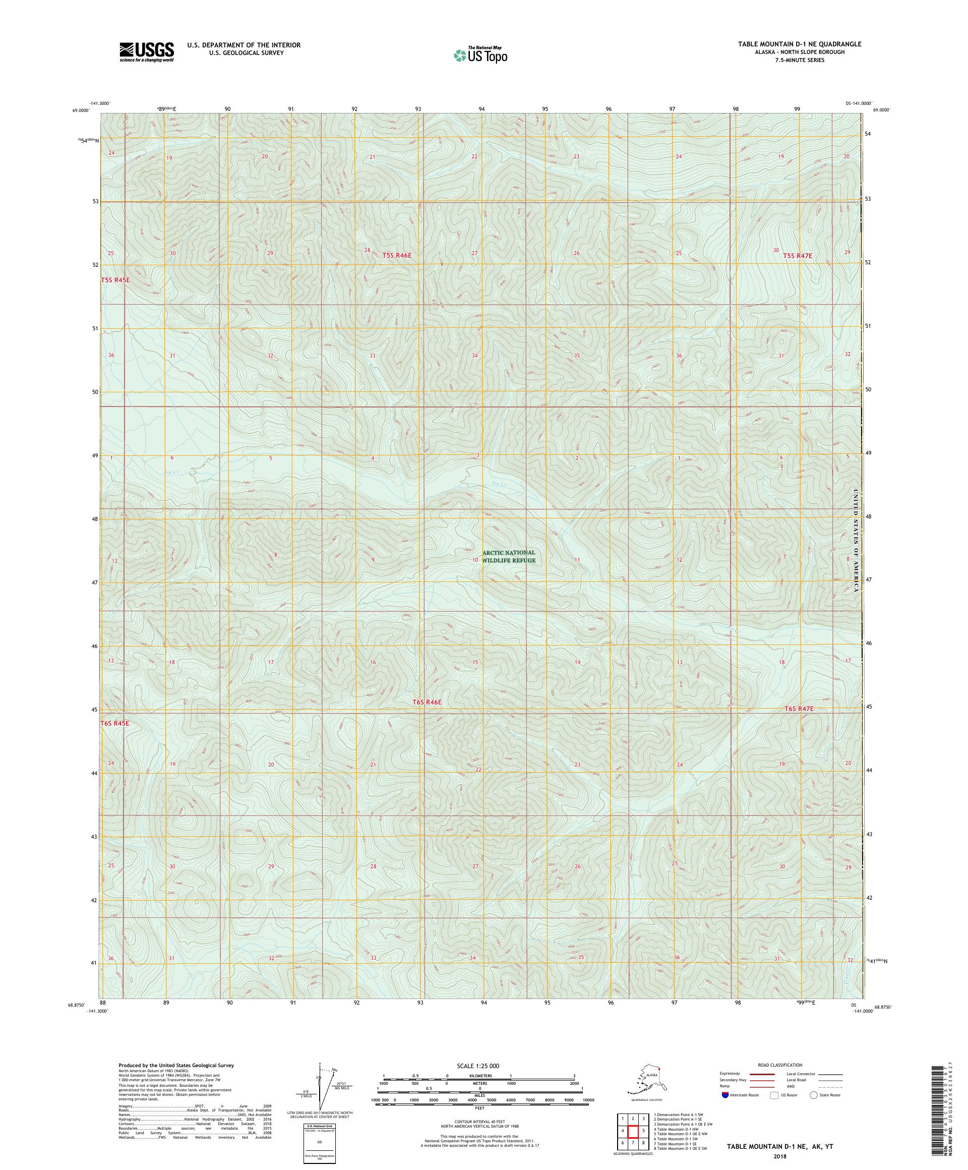 Table Mountain D-1 NE Alaska US Topo Map – MyTopo Map Store