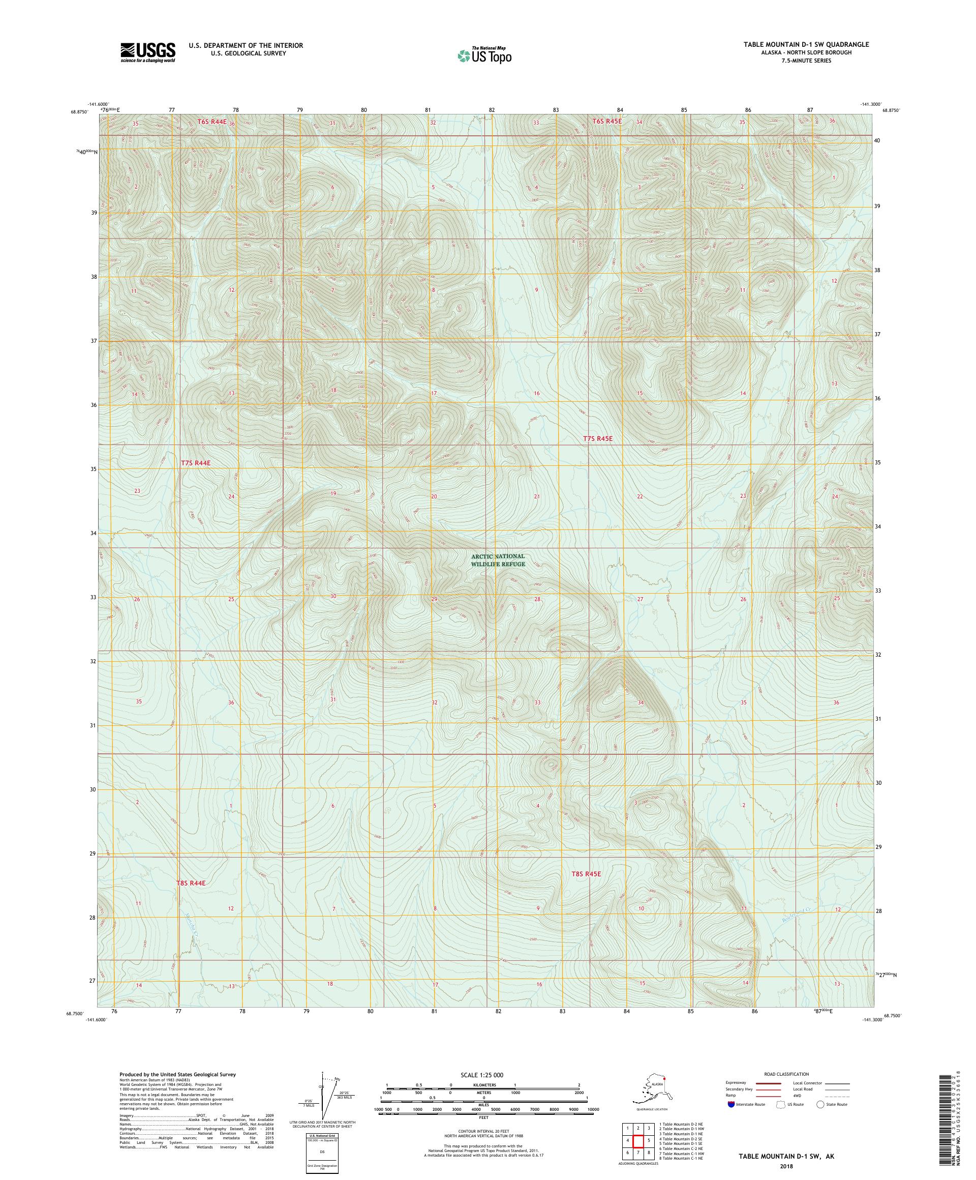 Table Mountain D-1 SW Alaska US Topo Map – MyTopo Map Store
