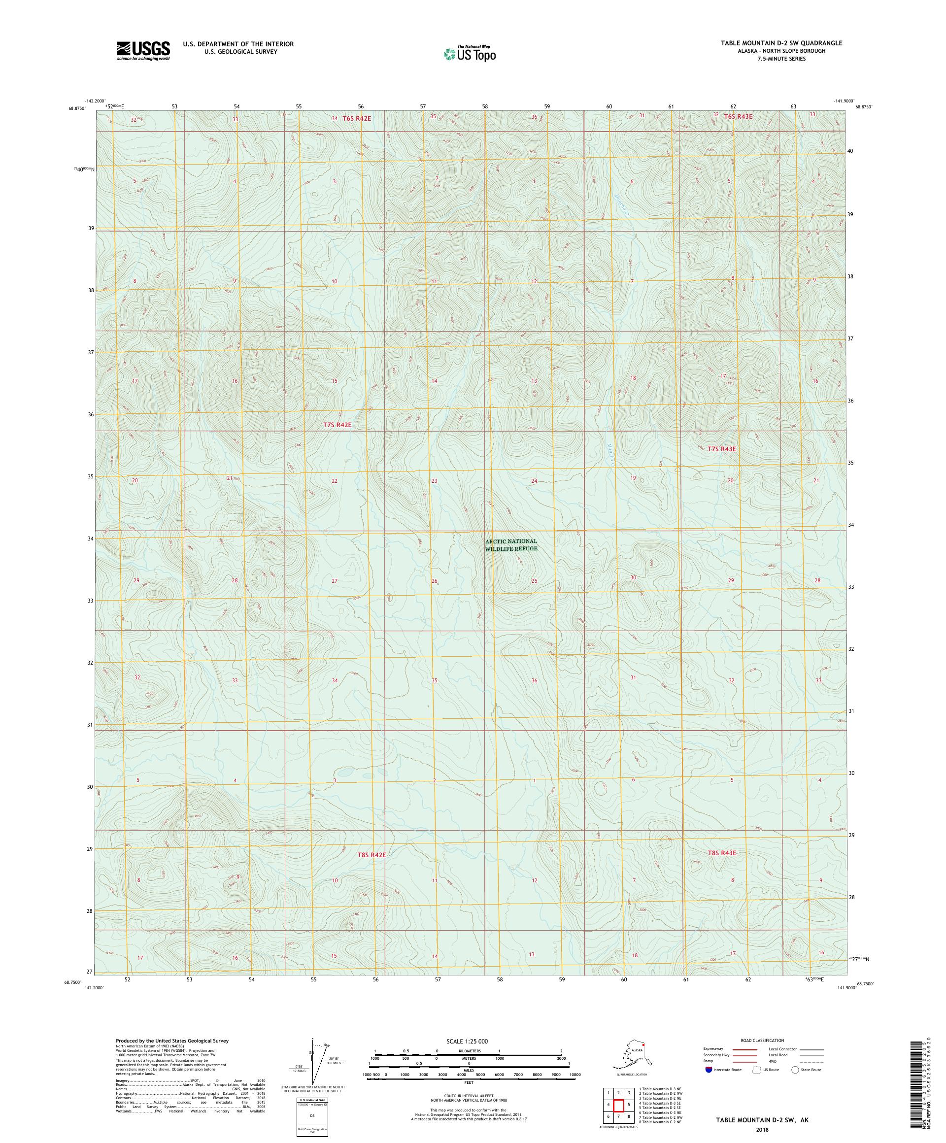 Table Mountain D-2 SW Alaska US Topo Map – MyTopo Map Store