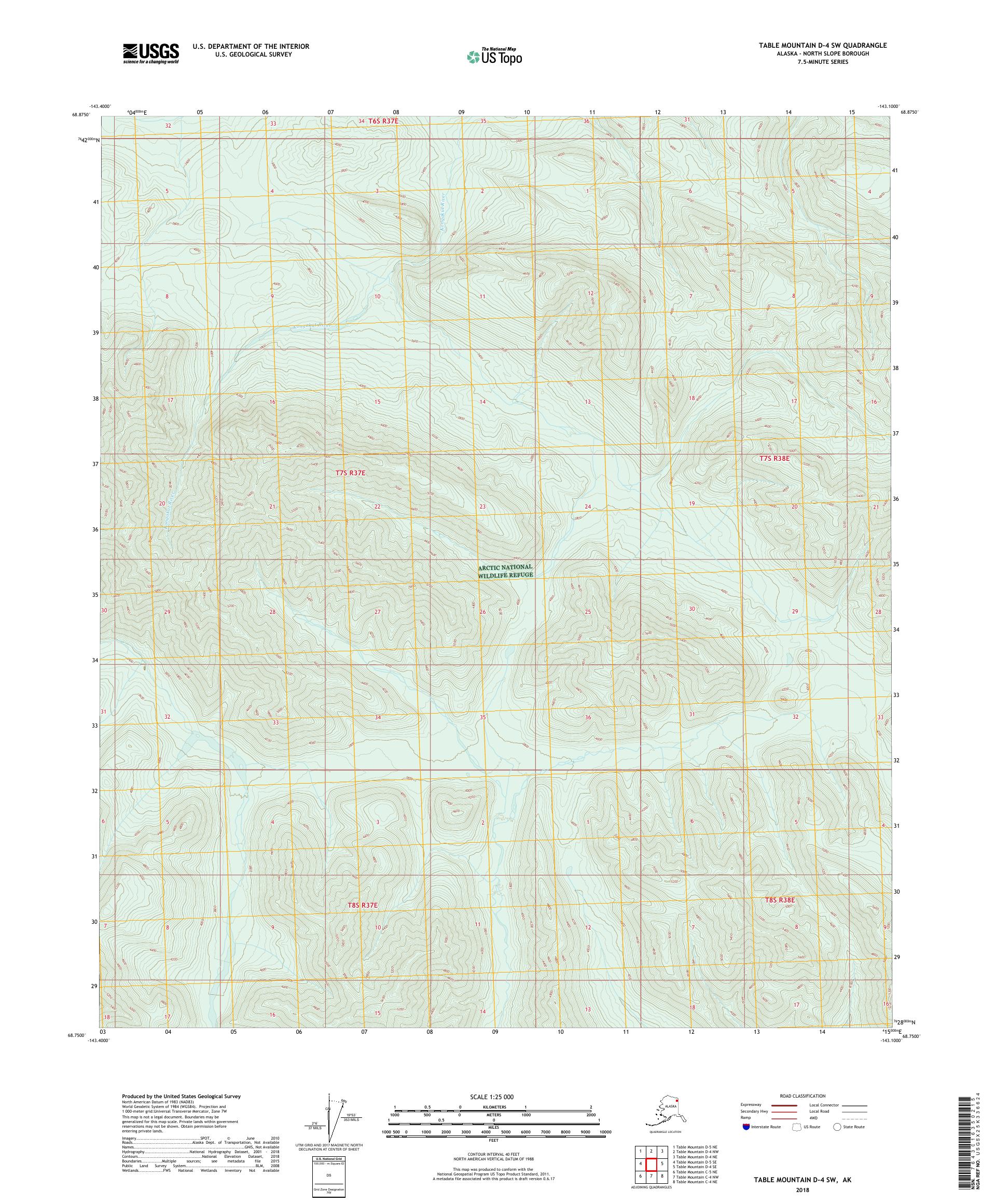 Table Mountain D-4 SW Alaska US Topo Map – MyTopo Map Store