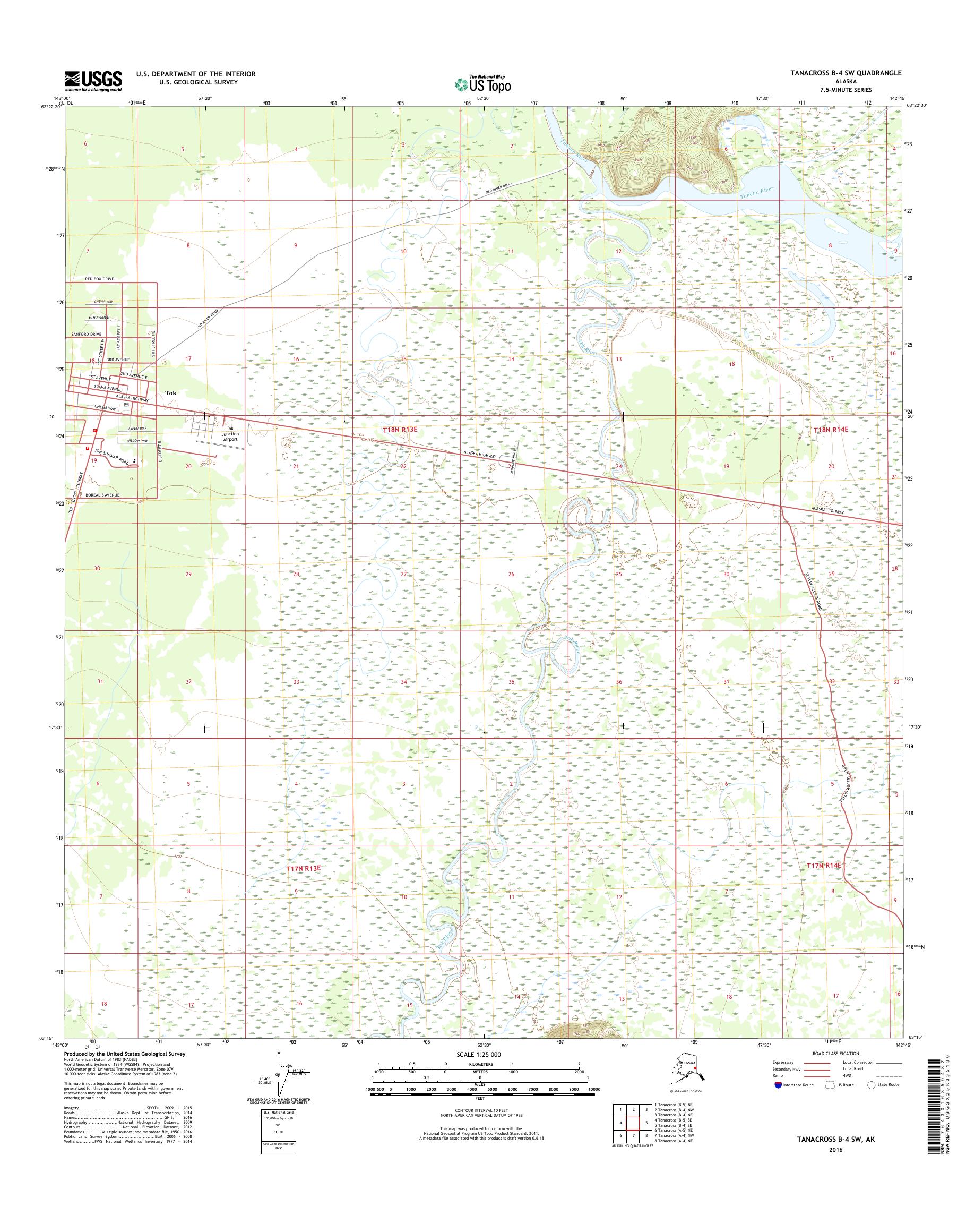Tanacross B-4 SW Alaska US Topo Map – MyTopo Map Store