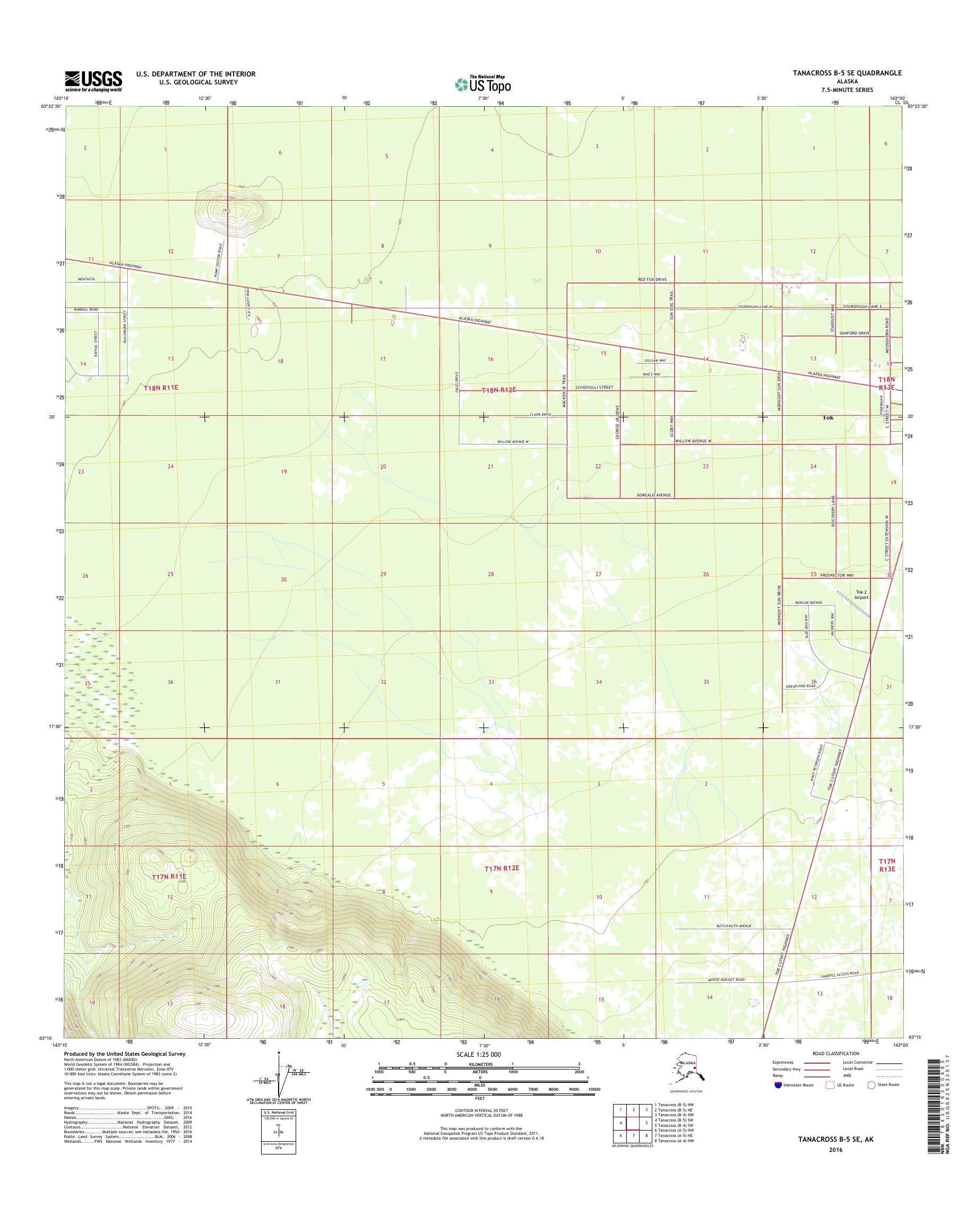 Tanacross B-5 SE Alaska US Topo Map – MyTopo Map Store