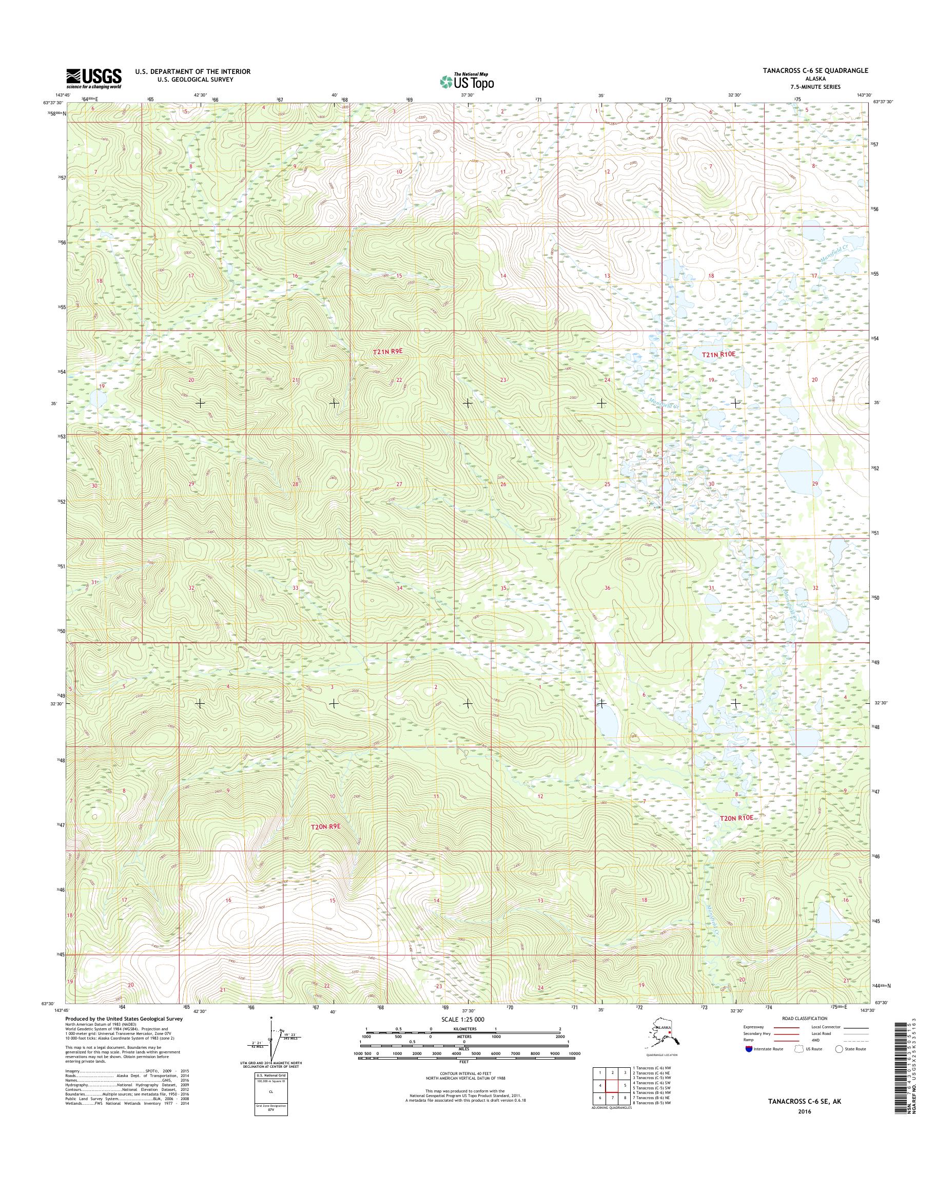 Tanacross C-6 SE Alaska US Topo Map – MyTopo Map Store