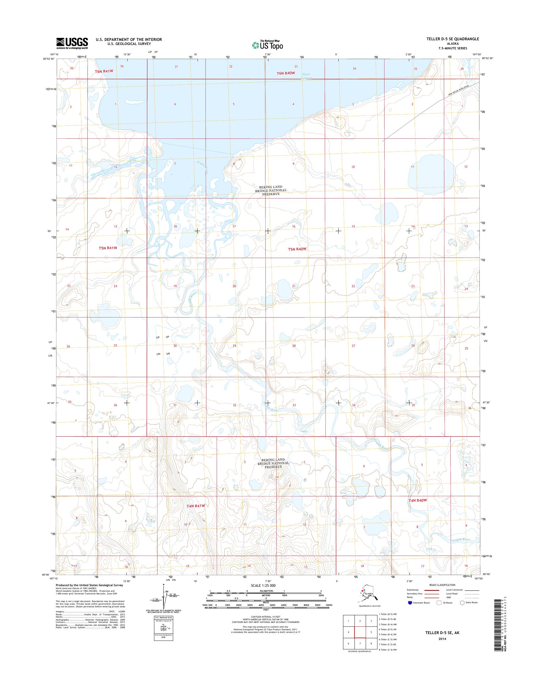 Teller D-5 SE Alaska US Topo Map – MyTopo Map Store
