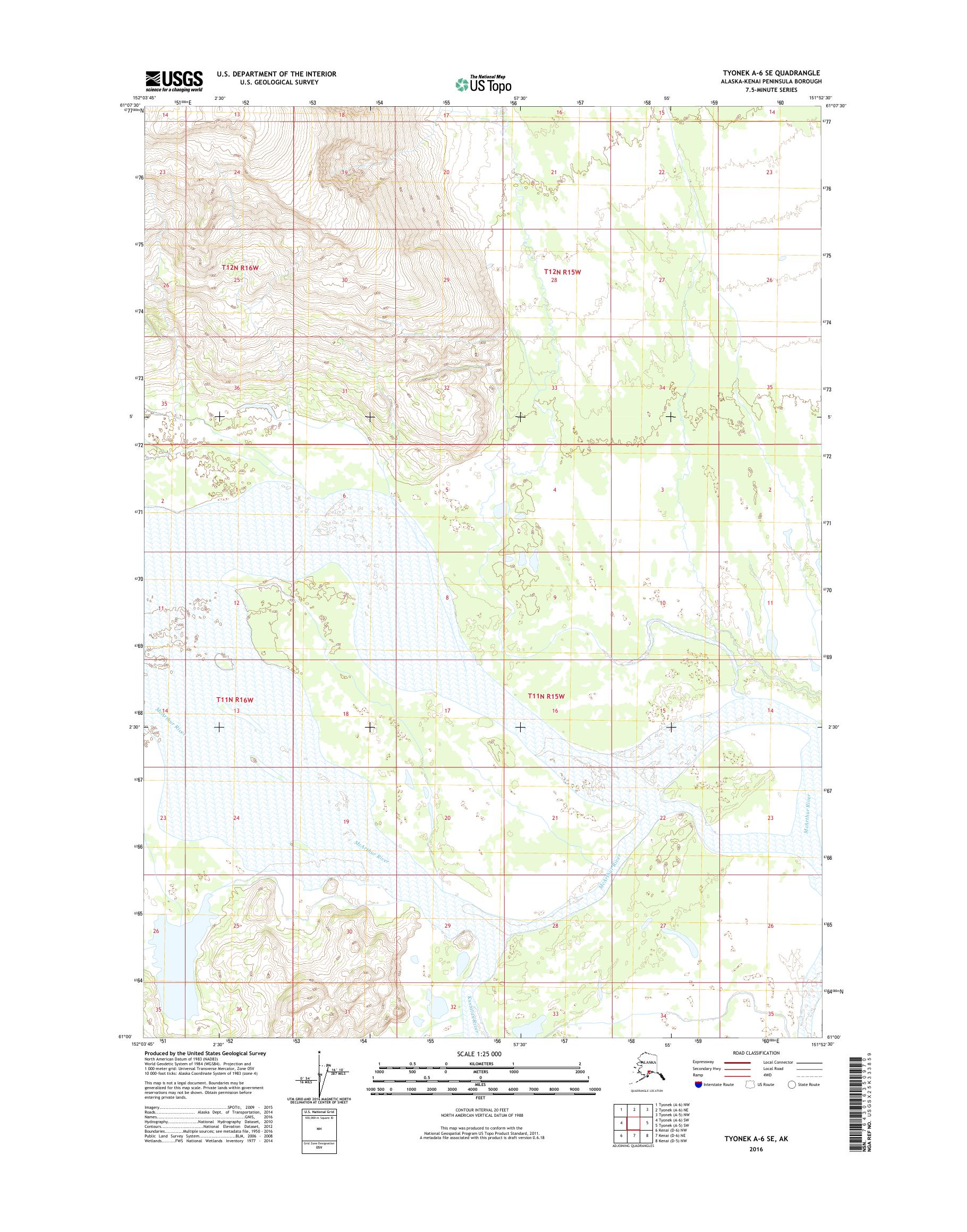Tyonek A-6 SE Alaska US Topo Map – MyTopo Map Store