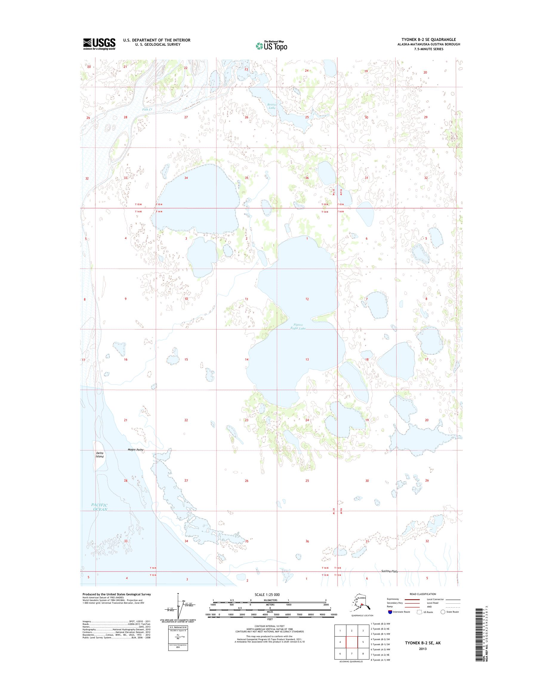 Tyonek B-2 SE Alaska US Topo Map – MyTopo Map Store