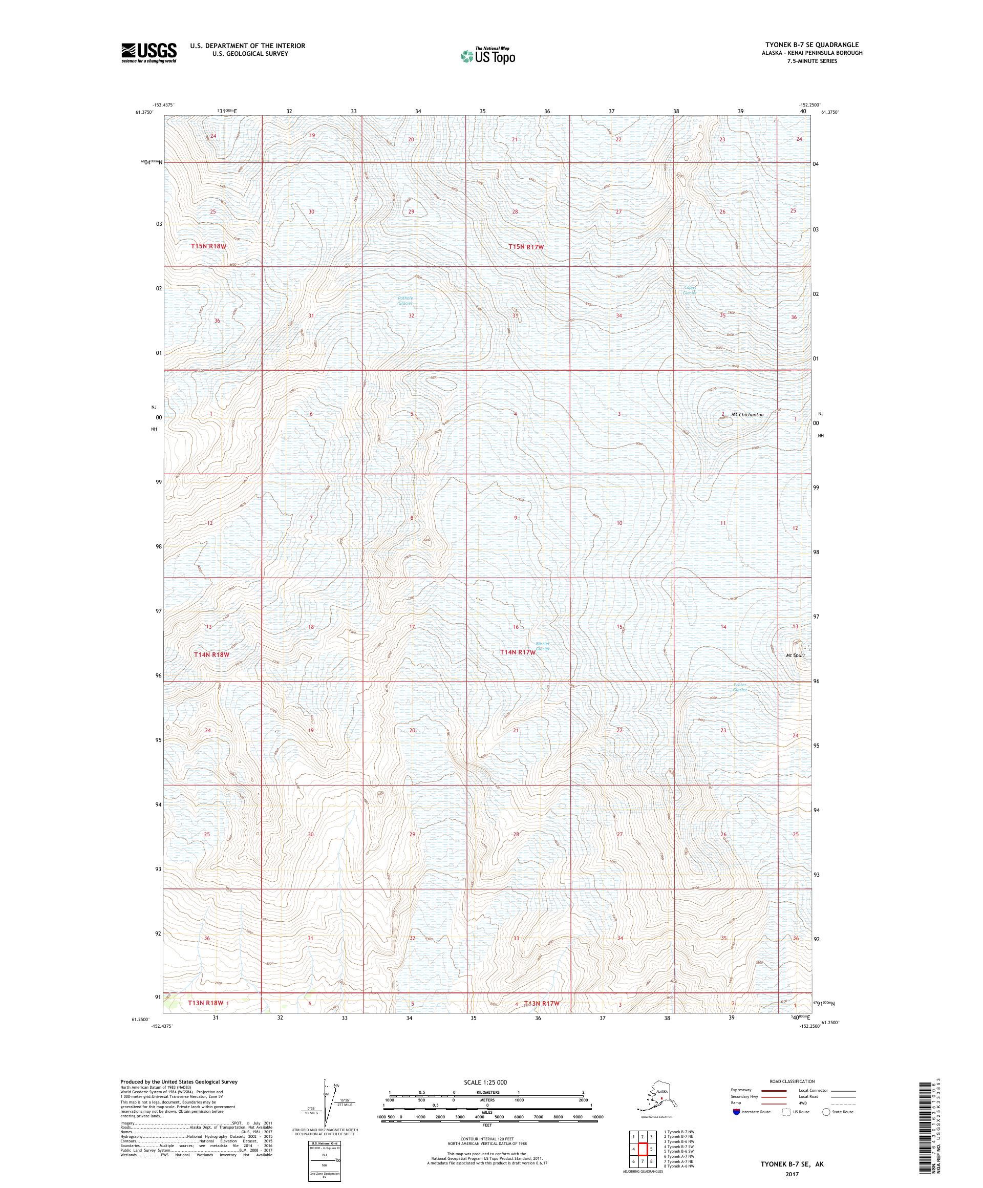 Tyonek B-7 SE Alaska US Topo Map – MyTopo Map Store