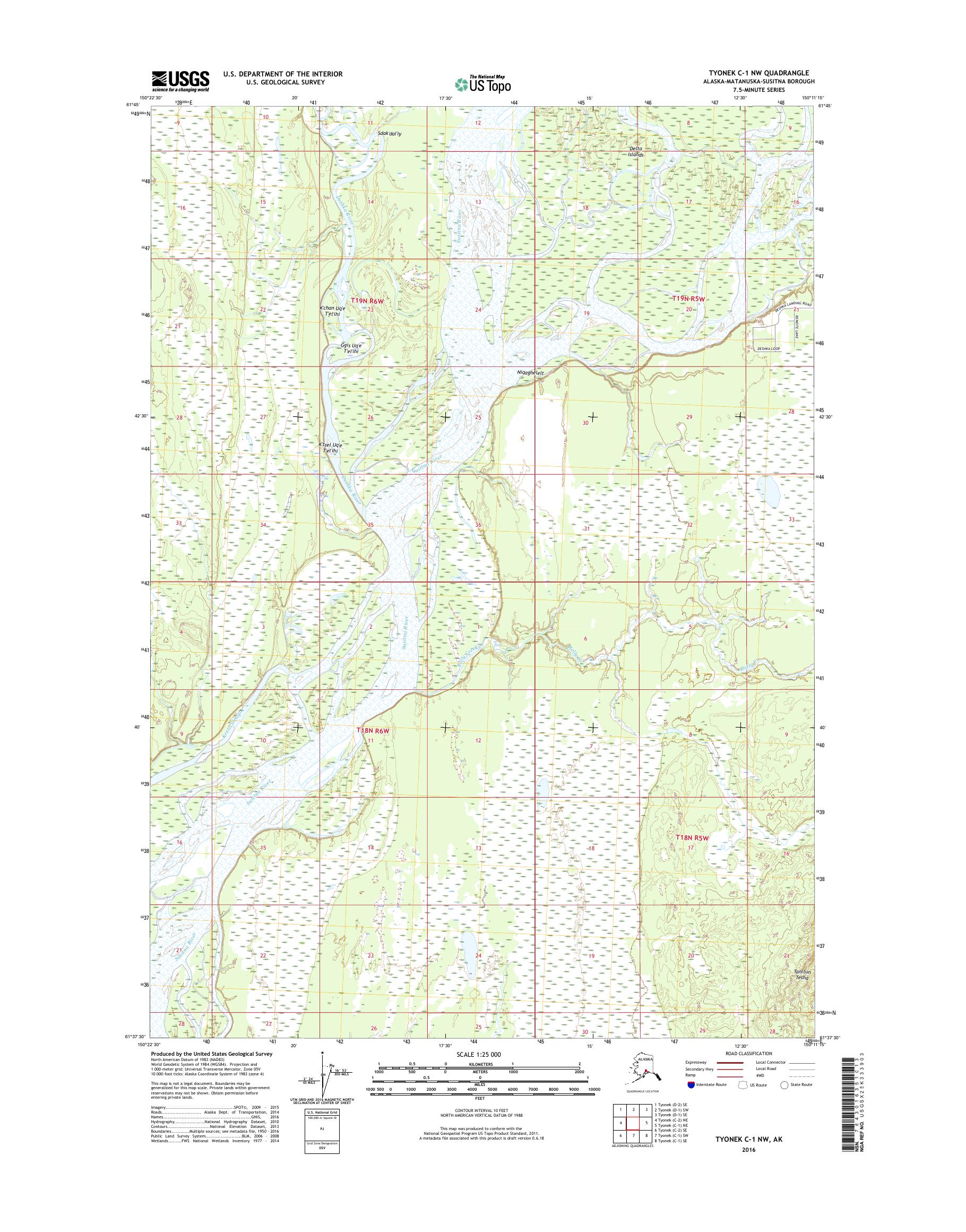 Tyonek C-1 NW Alaska US Topo Map – MyTopo Map Store