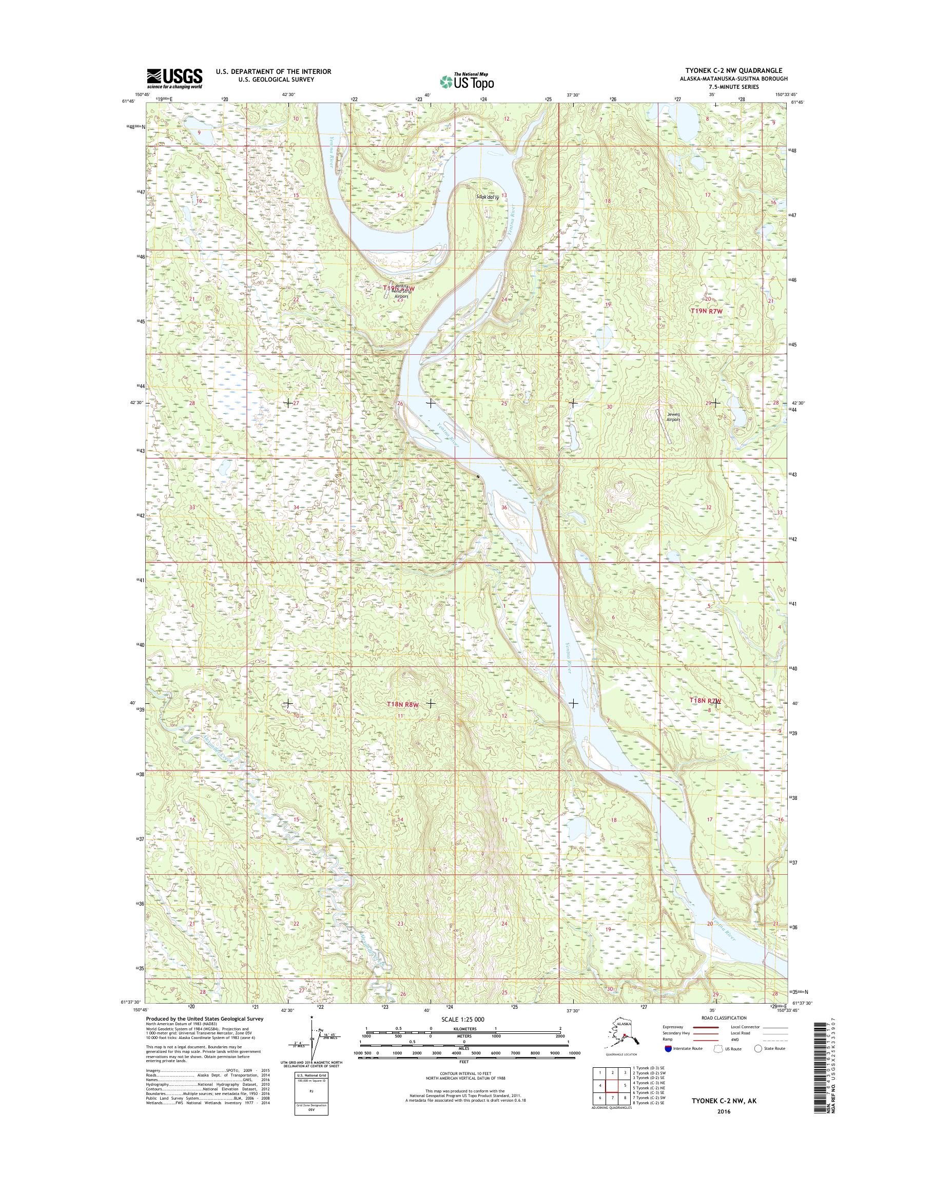 Tyonek C-2 NW Alaska US Topo Map – MyTopo Map Store
