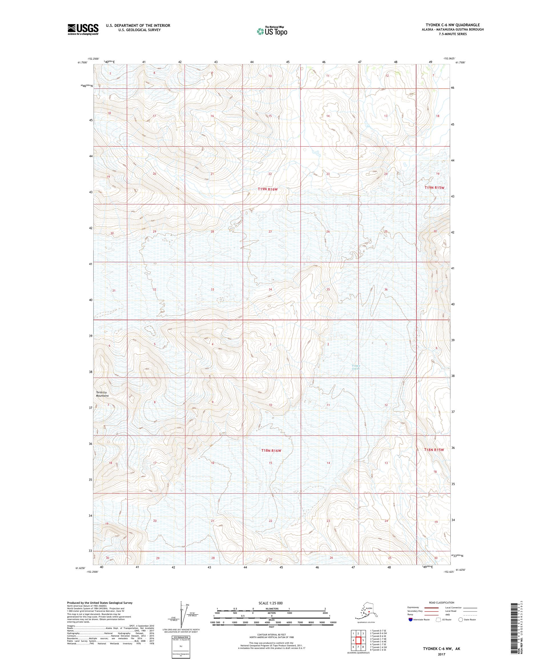 Tyonek C-6 NW Alaska US Topo Map – MyTopo Map Store