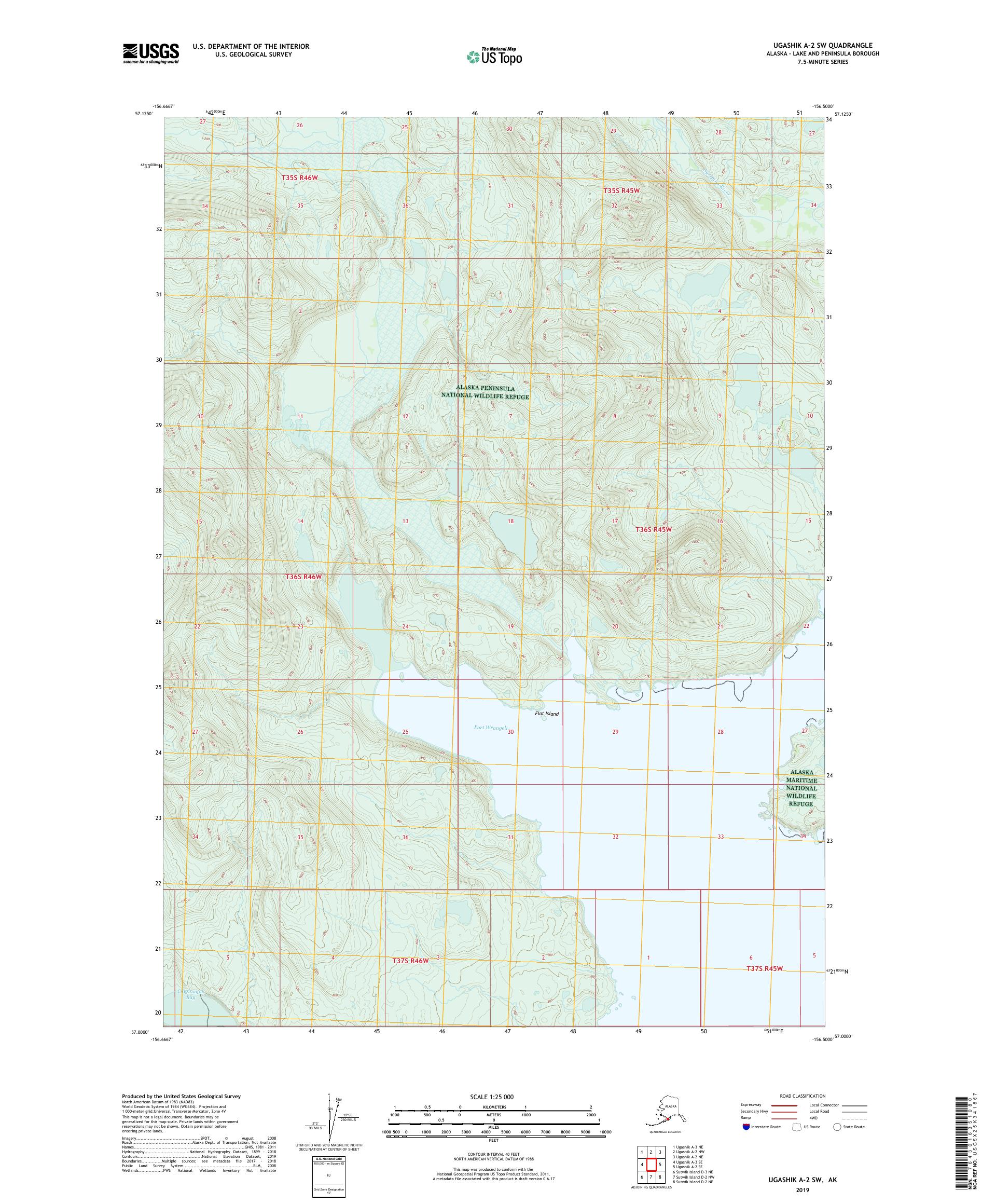 Ugashik A-2 SW Alaska US Topo Map – MyTopo Map Store