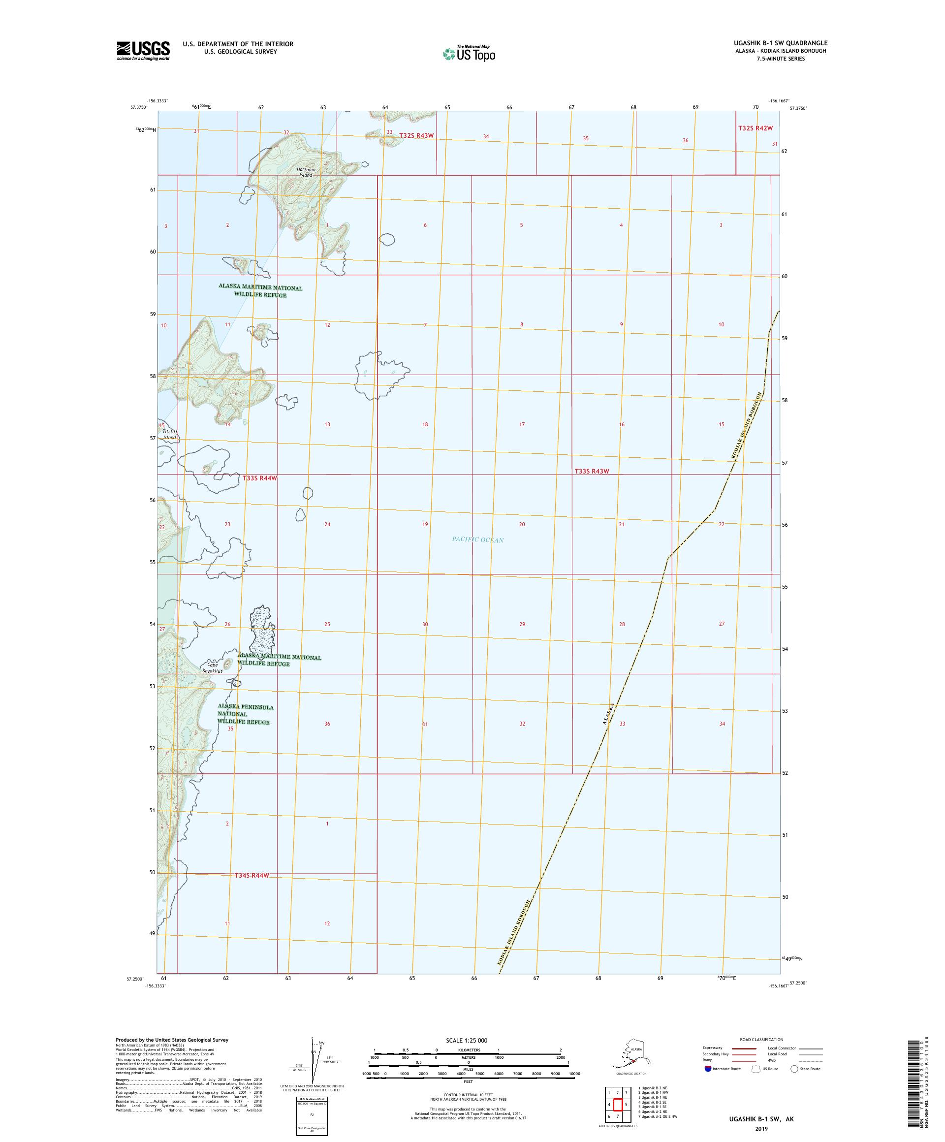Ugashik B-1 SW Alaska US Topo Map – MyTopo Map Store