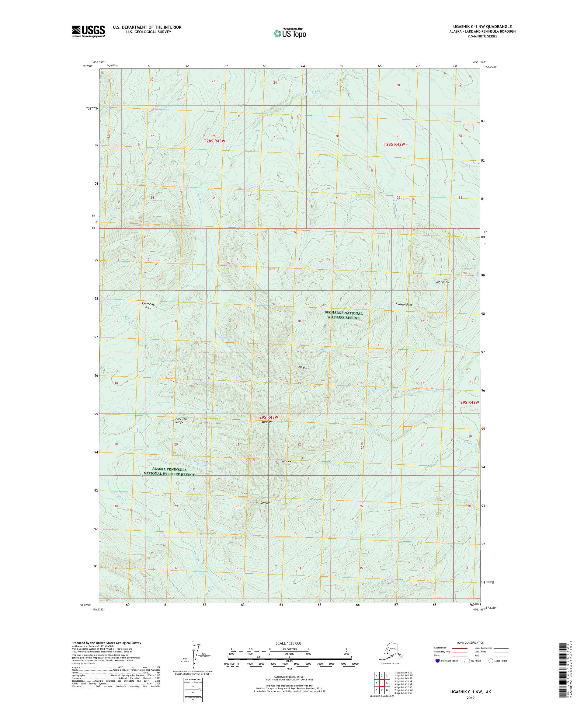 Ugashik C-1 NW Alaska US Topo Map – MyTopo Map Store