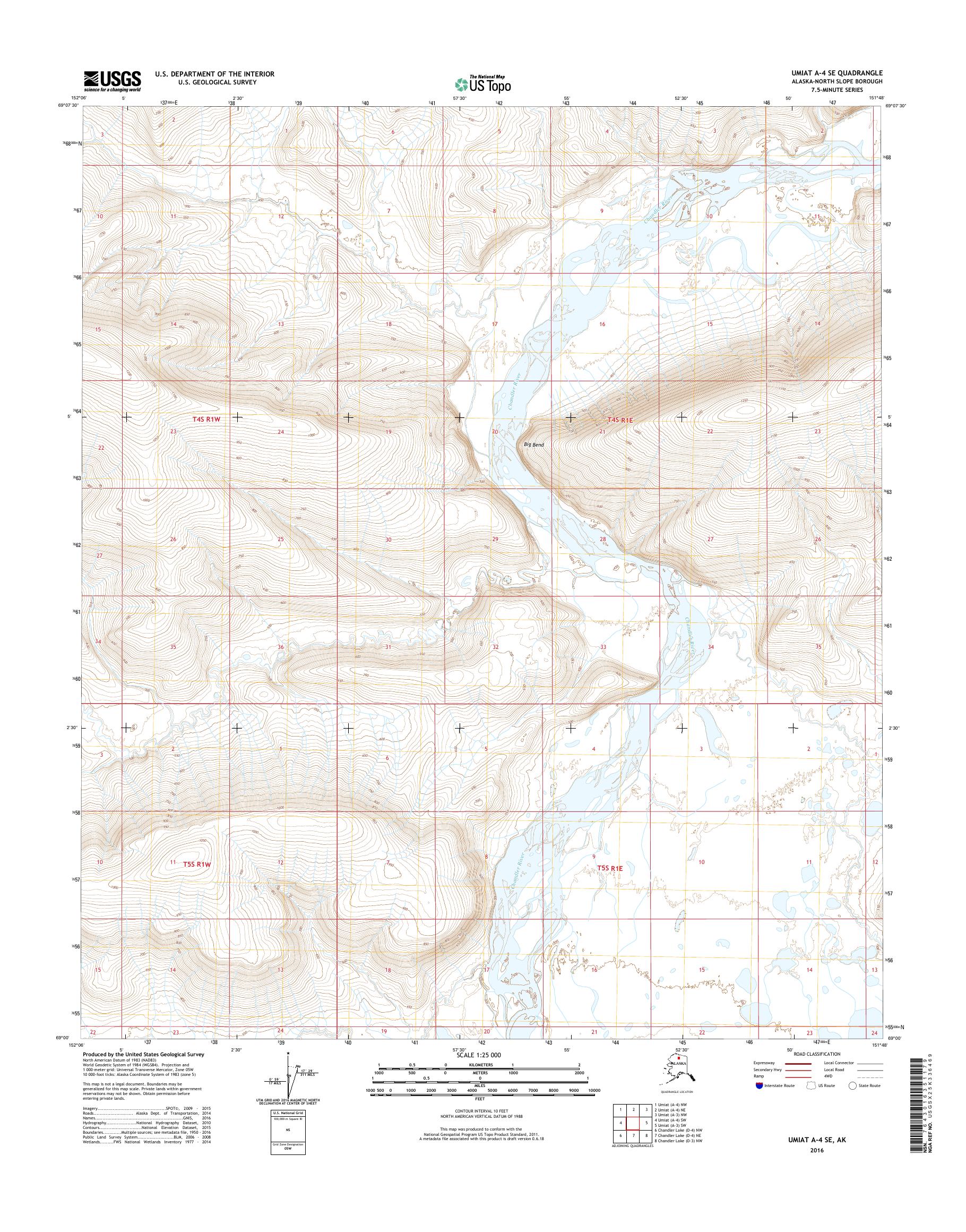 Umiat A-4 SE Alaska US Topo Map – MyTopo Map Store