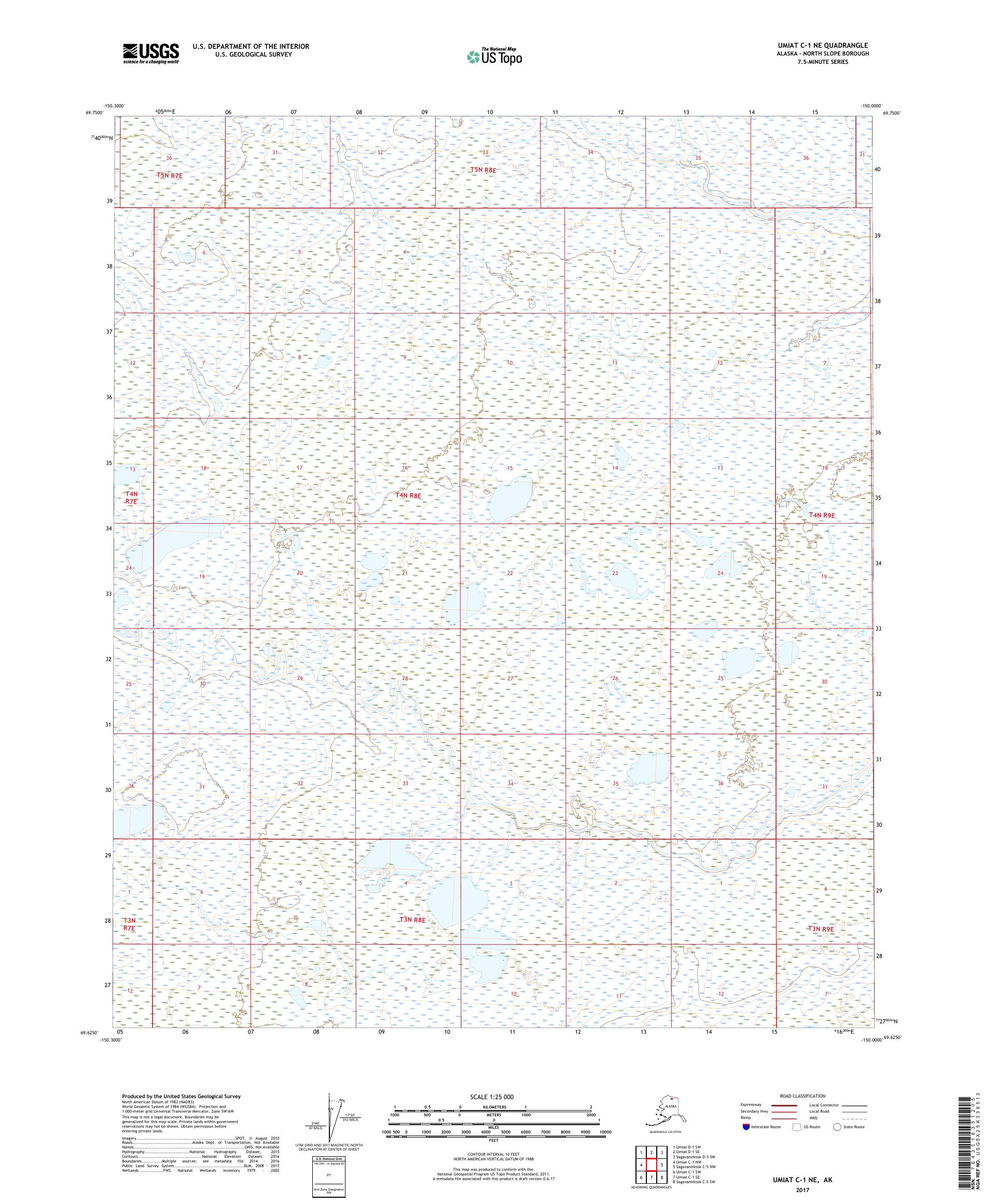 Umiat C-1 NE Alaska US Topo Map – MyTopo Map Store