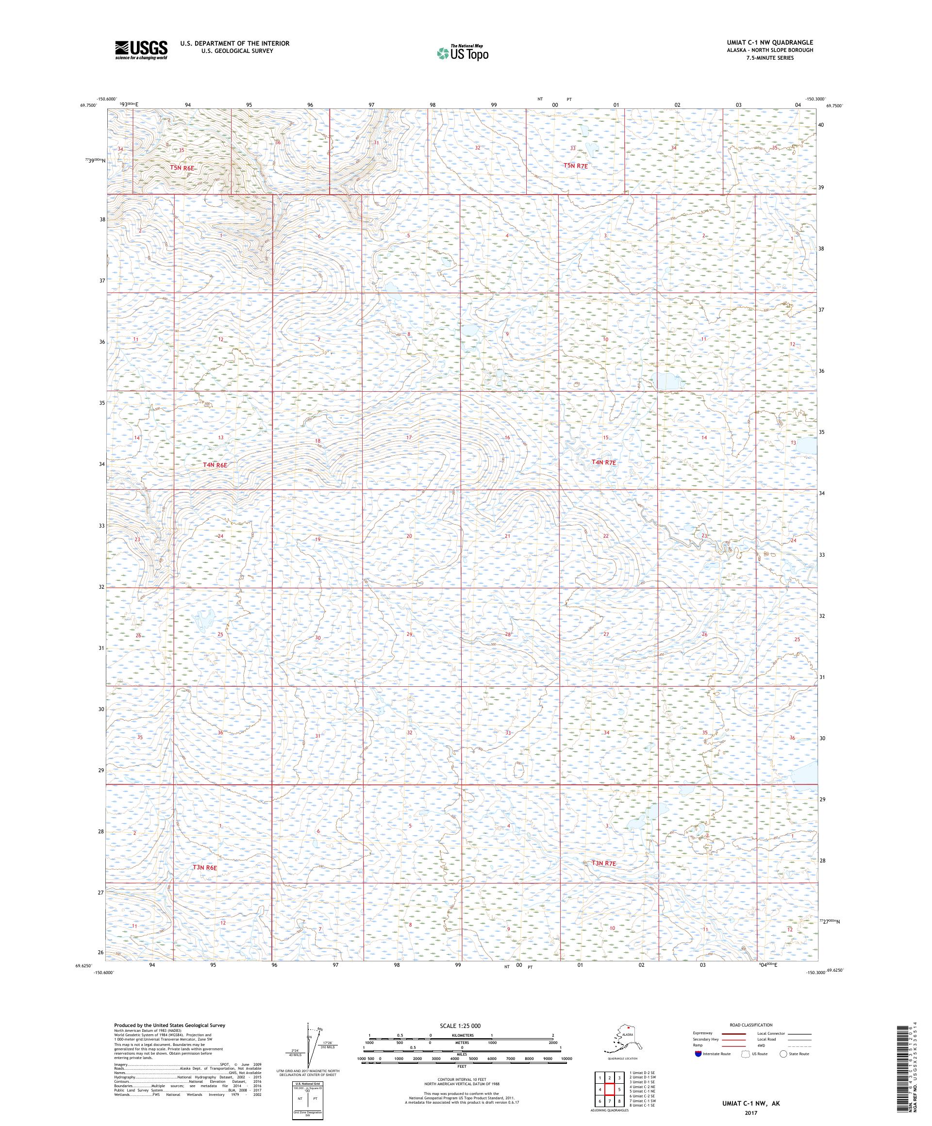 Umiat C-1 NW Alaska US Topo Map – MyTopo Map Store