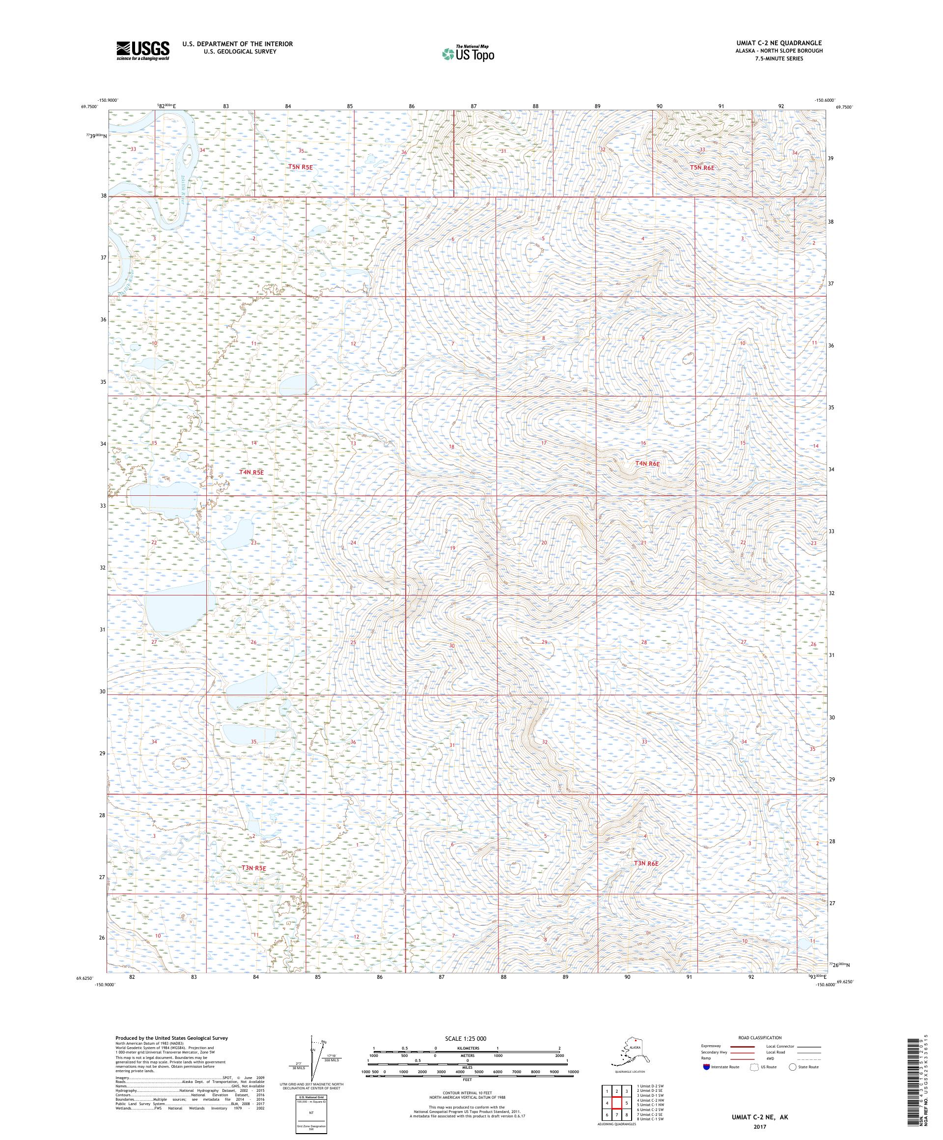 Umiat C-2 NE Alaska US Topo Map – MyTopo Map Store