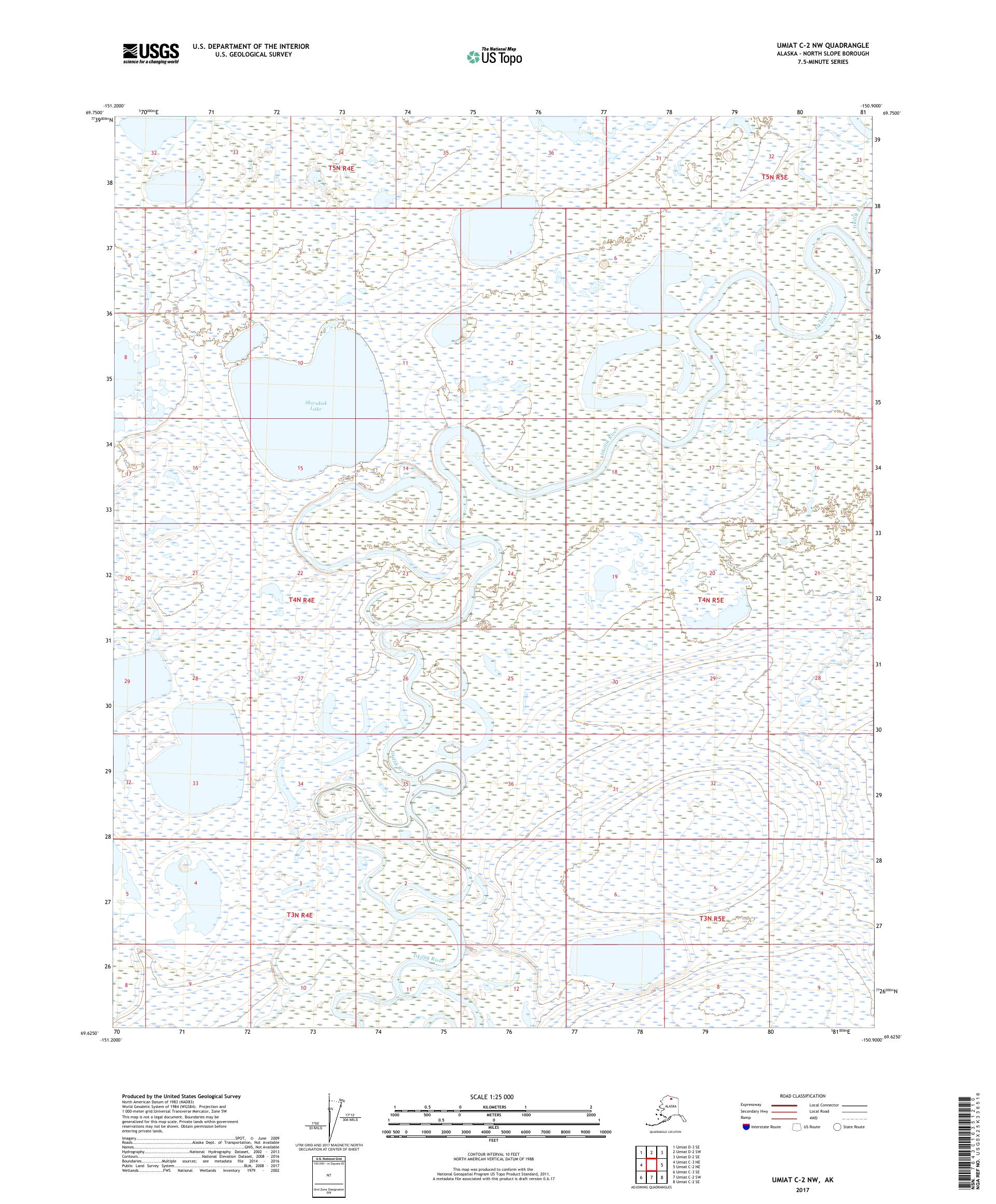 Umiat C-2 NW Alaska US Topo Map – MyTopo Map Store