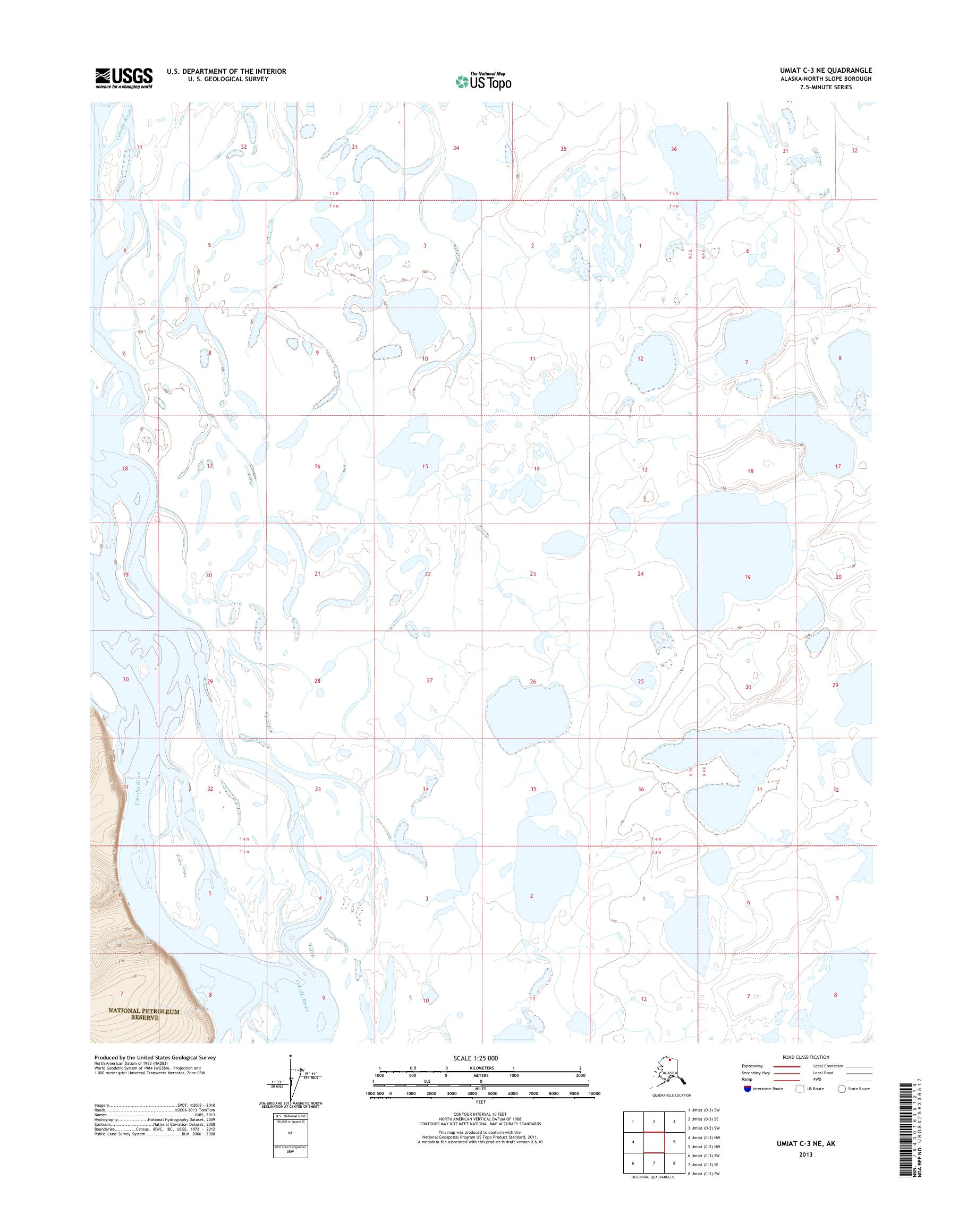 Umiat C-3 NE Alaska US Topo Map – MyTopo Map Store