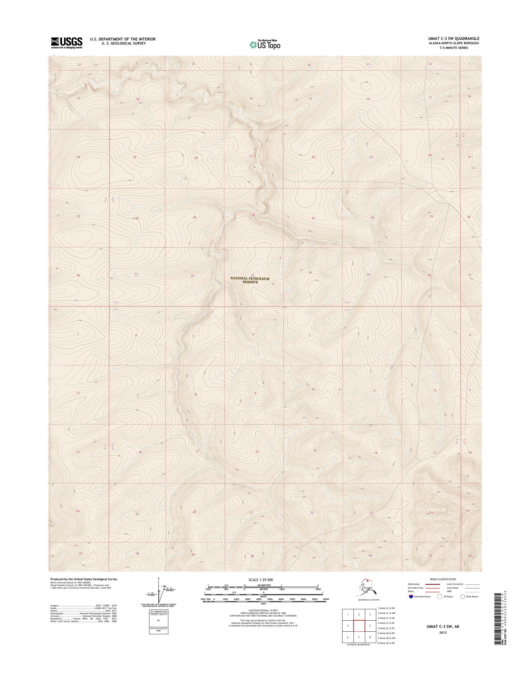 Umiat C-3 SW Alaska US Topo Map – MyTopo Map Store