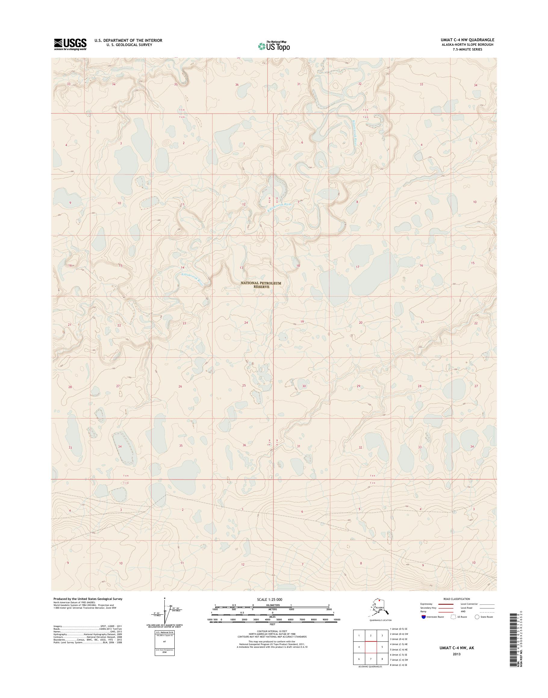 Umiat C-4 NW Alaska US Topo Map – MyTopo Map Store