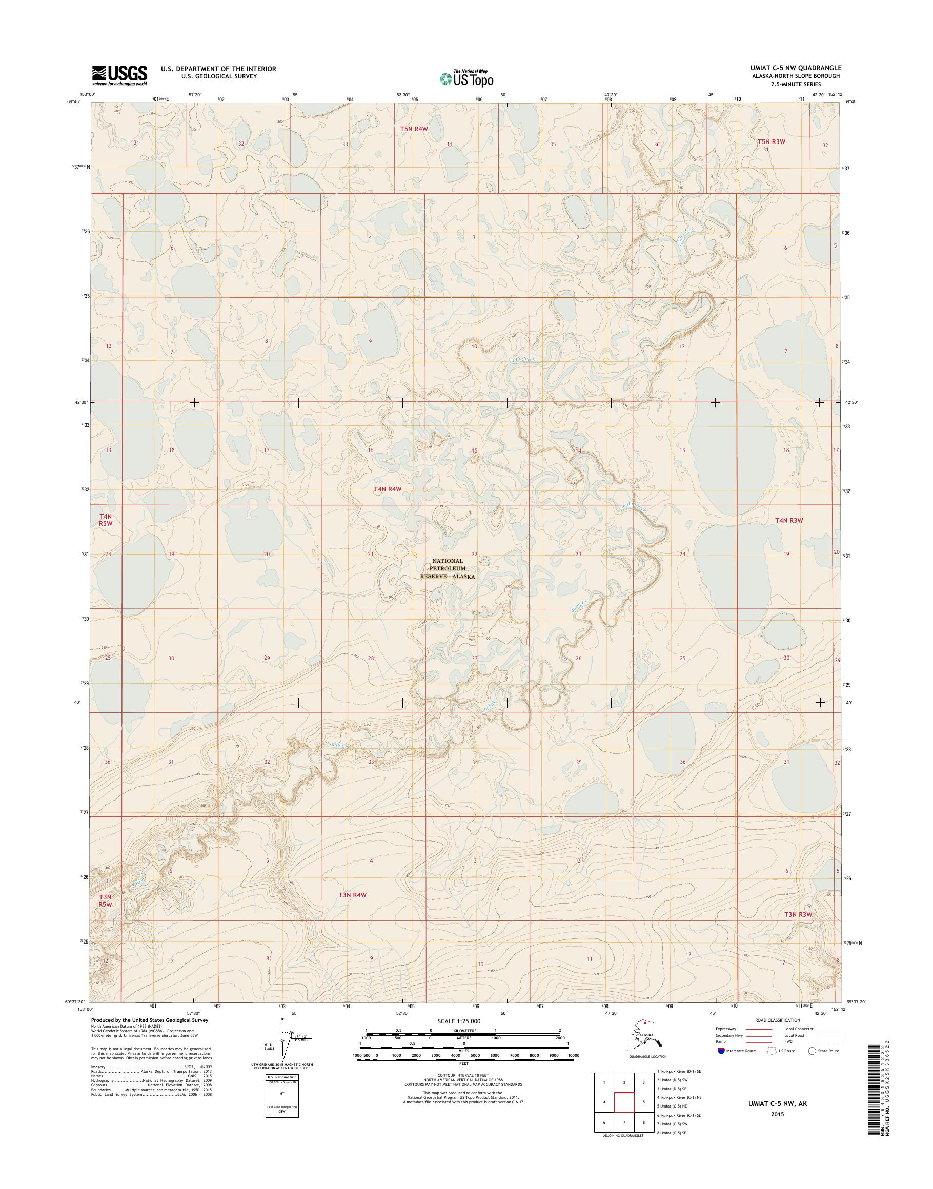Umiat C-5 NW Alaska US Topo Map – MyTopo Map Store