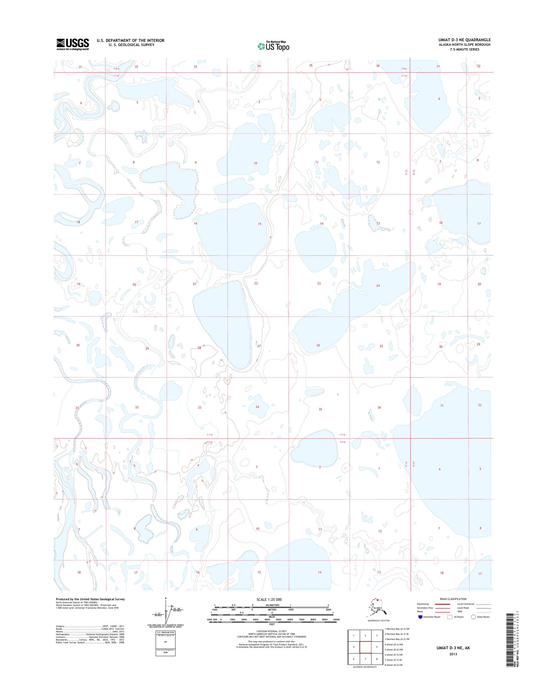 Umiat D-3 NE Alaska US Topo Map – MyTopo Map Store
