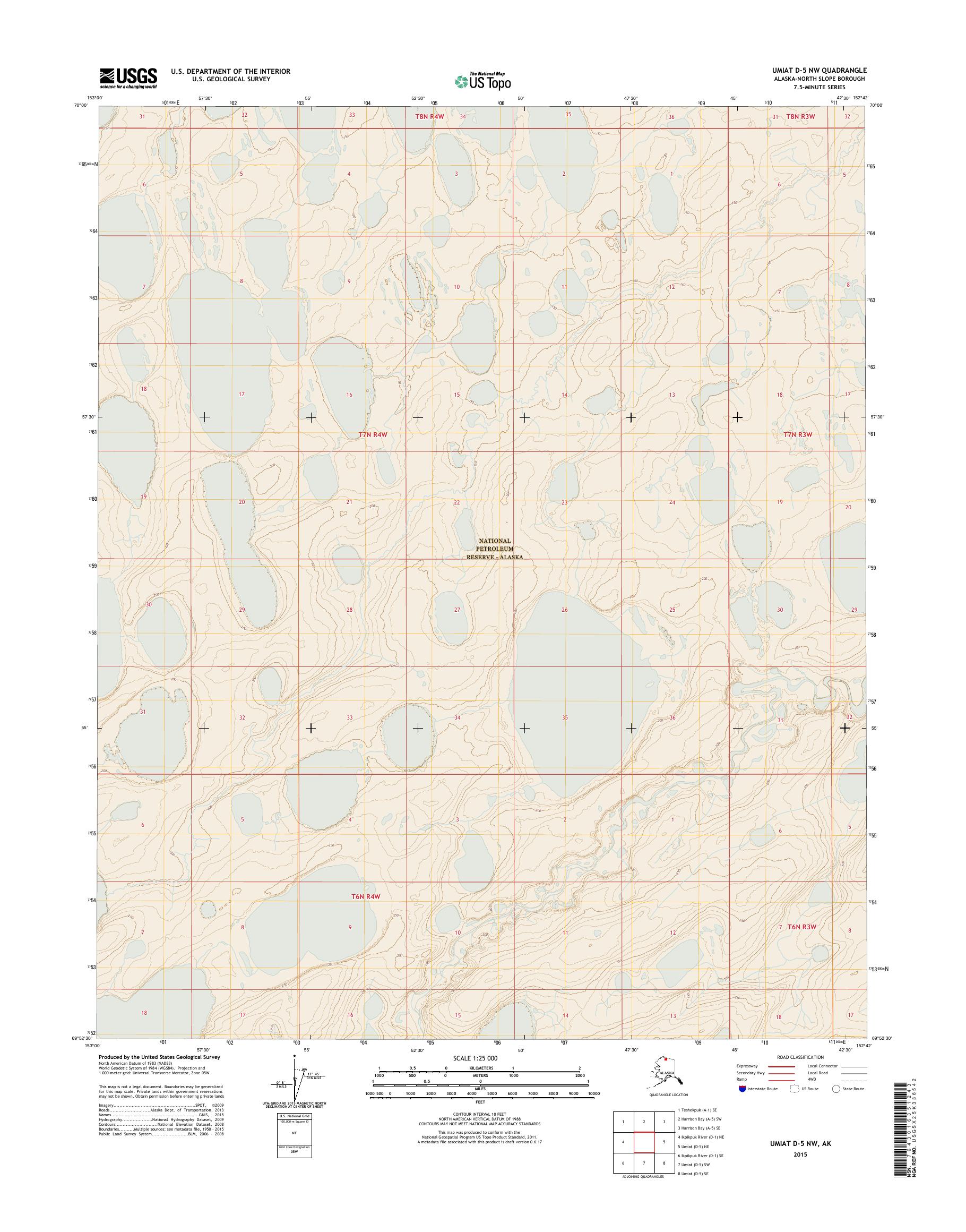 Umiat D-5 NW Alaska US Topo Map – MyTopo Map Store