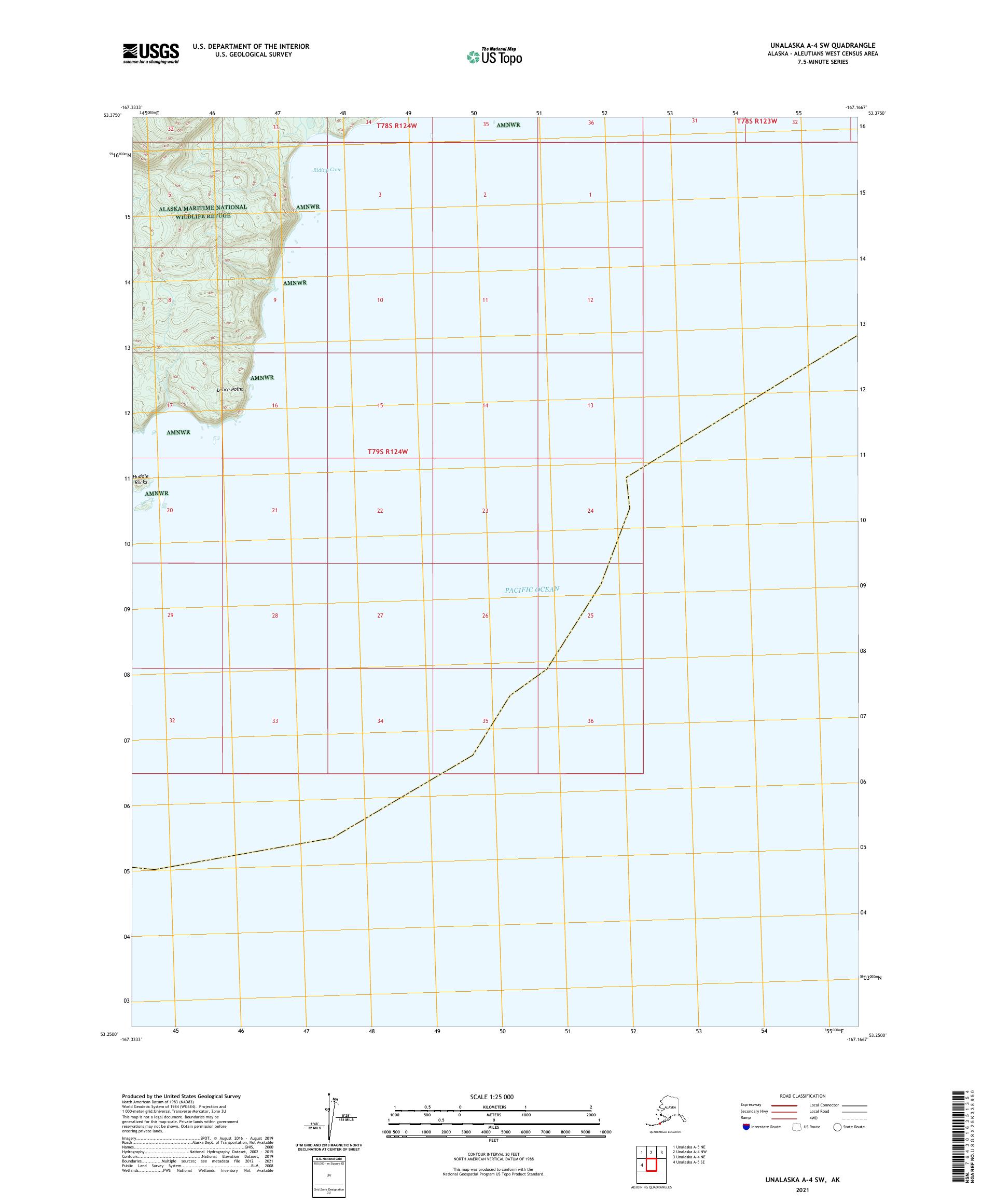 Unalaska A-4 SW Alaska US Topo Map – MyTopo Map Store
