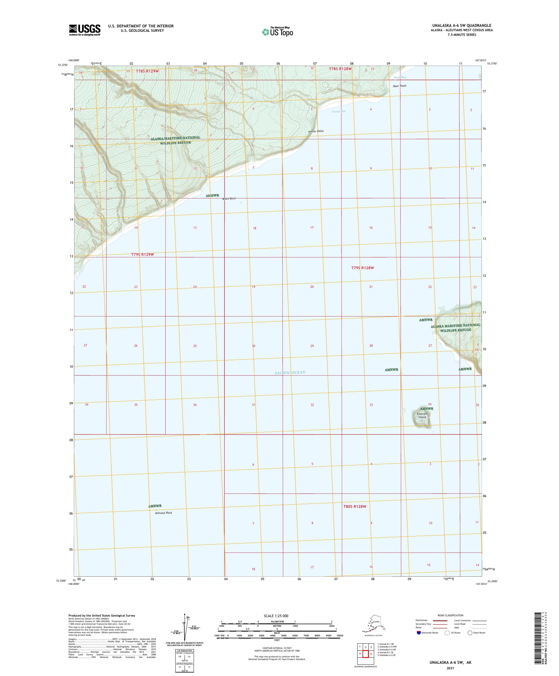 Unalaska A-6 SW Alaska US Topo Map – MyTopo Map Store