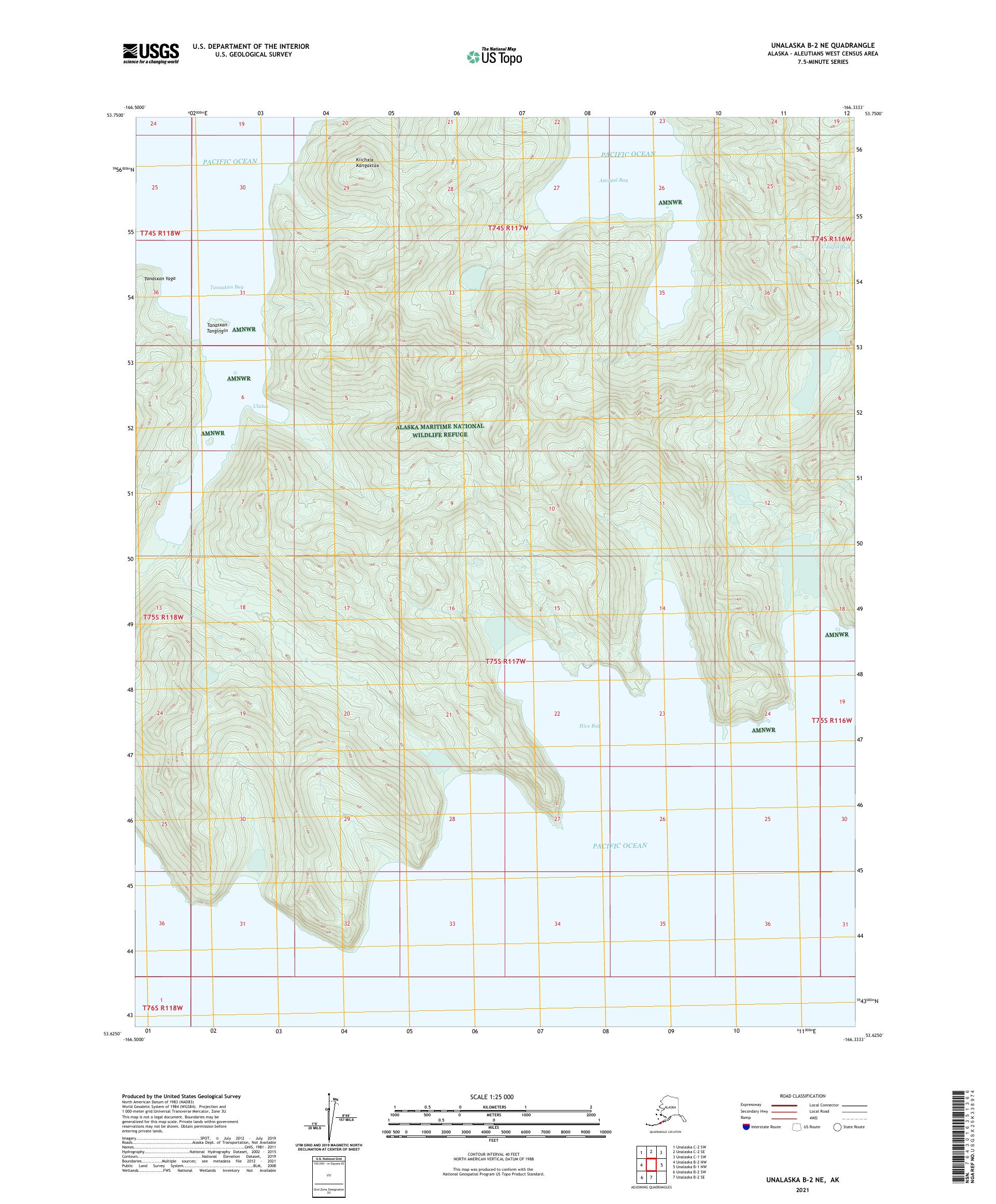 Unalaska B-2 NE Alaska US Topo Map – MyTopo Map Store