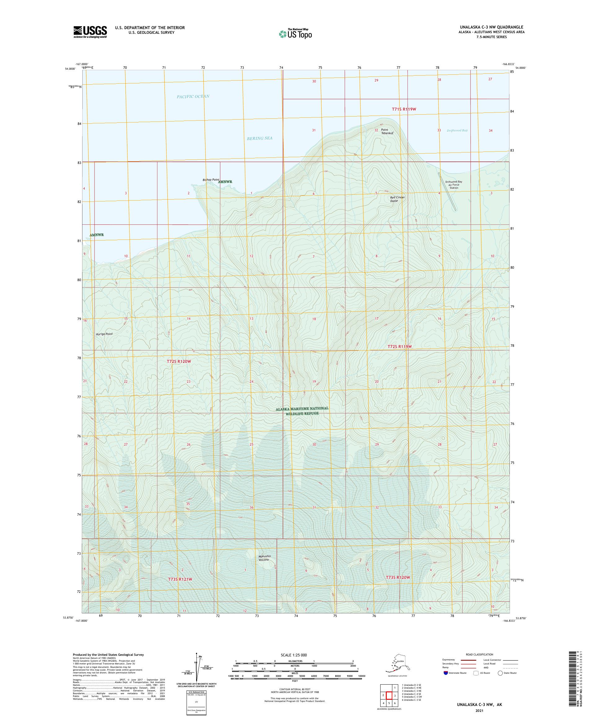 Unalaska C-3 NW Alaska US Topo Map – MyTopo Map Store