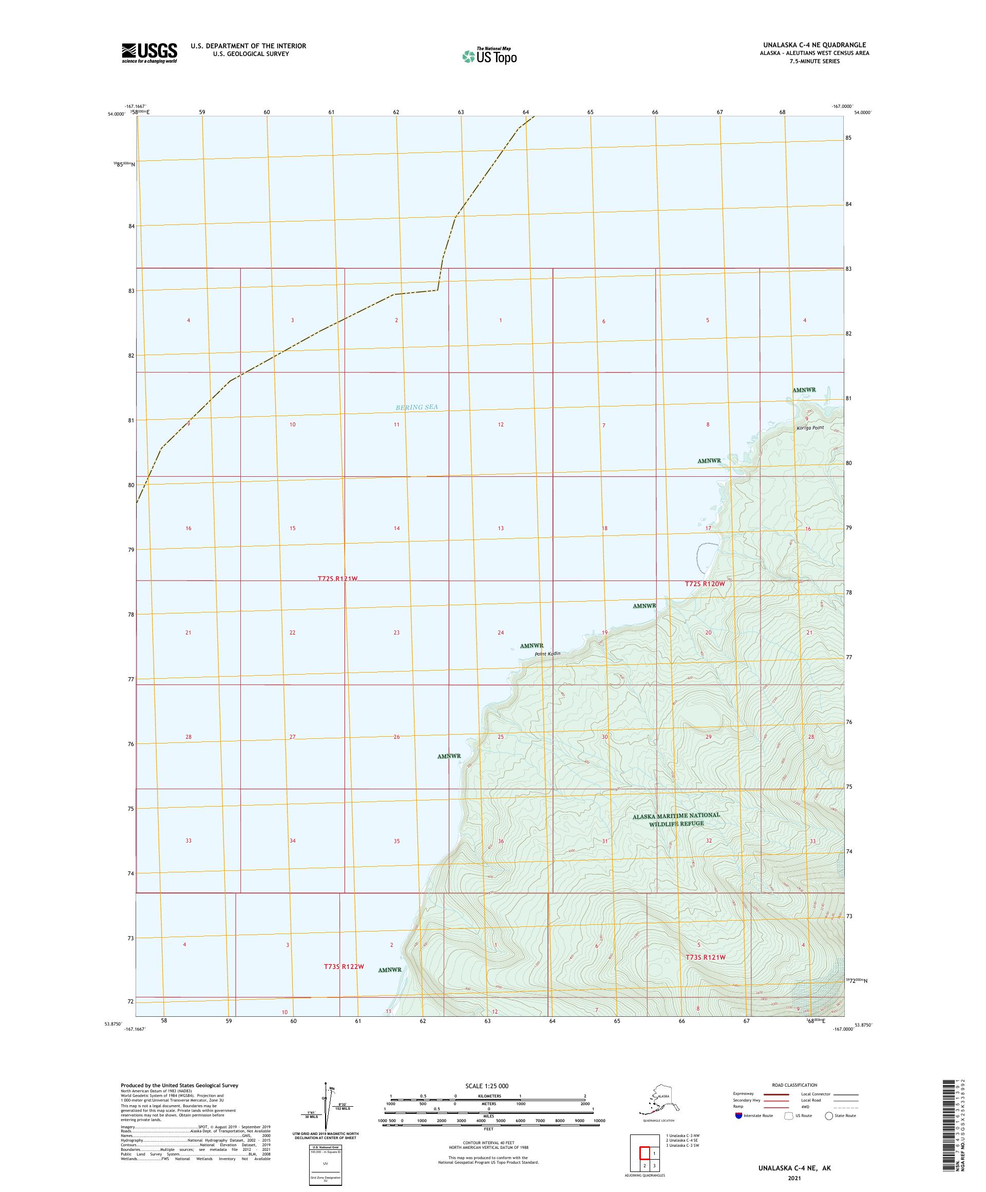 Unalaska C-4 NE Alaska US Topo Map – MyTopo Map Store