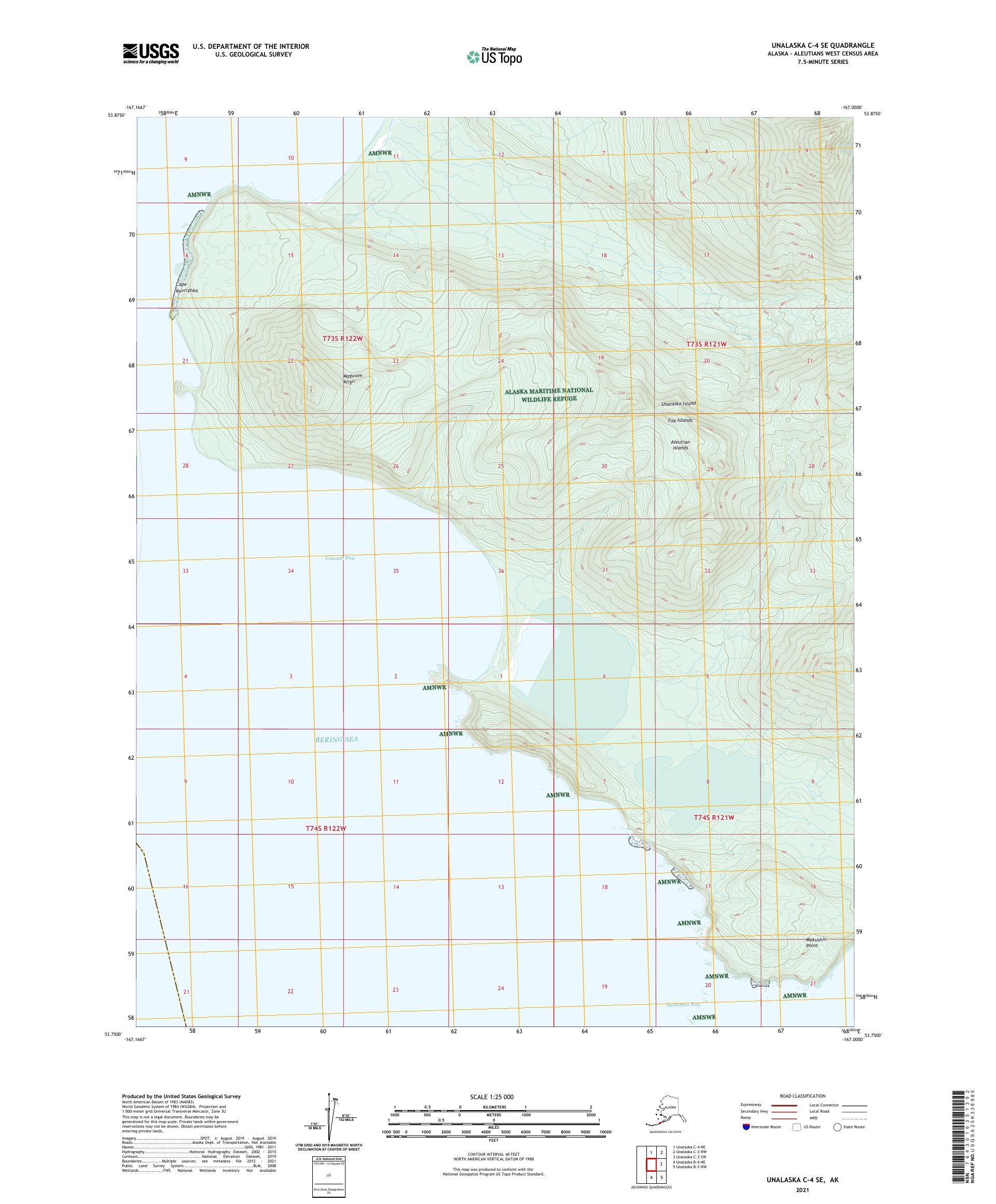 Unalaska C-4 SE Alaska US Topo Map – MyTopo Map Store