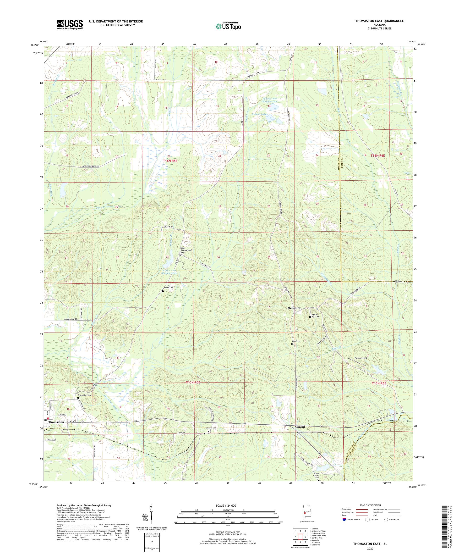 Thomaston East Alabama US Topo Map – MyTopo Map Store