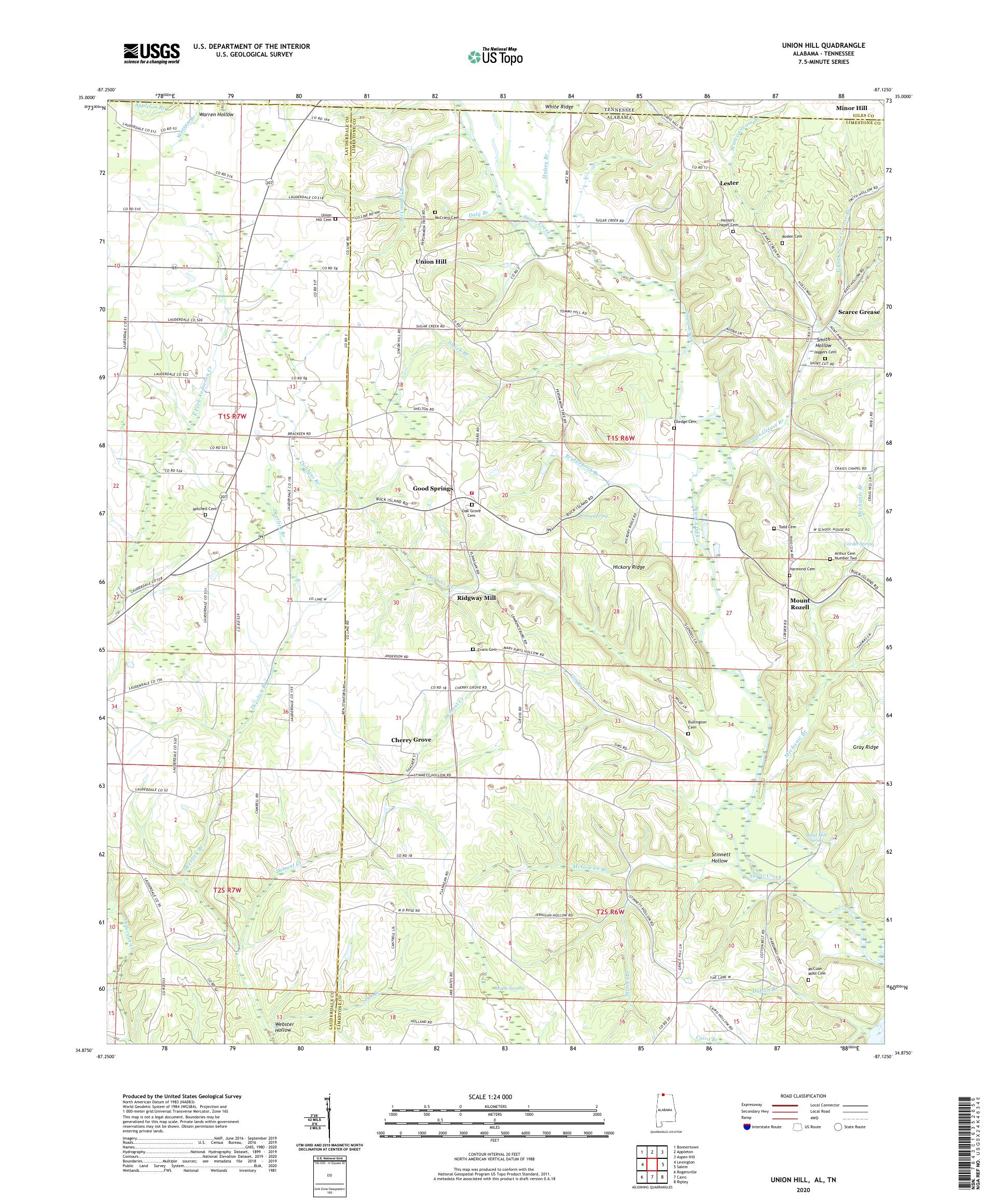 Union Hill Alabama US Topo Map – MyTopo Map Store