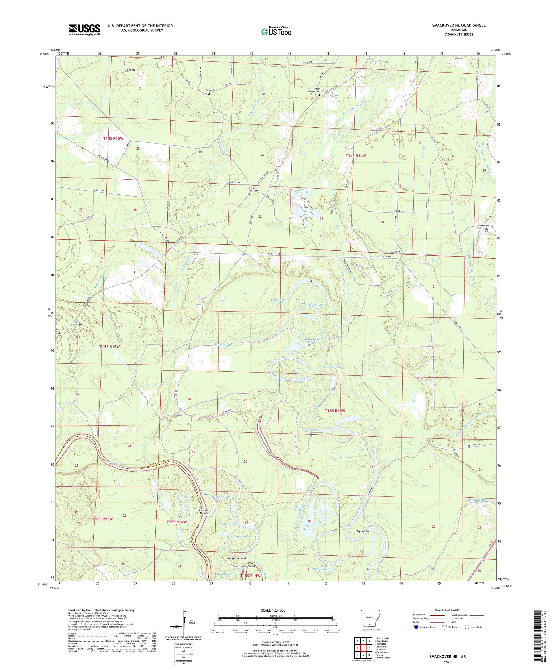 Smackover NE Arkansas US Topo Map – MyTopo Map Store