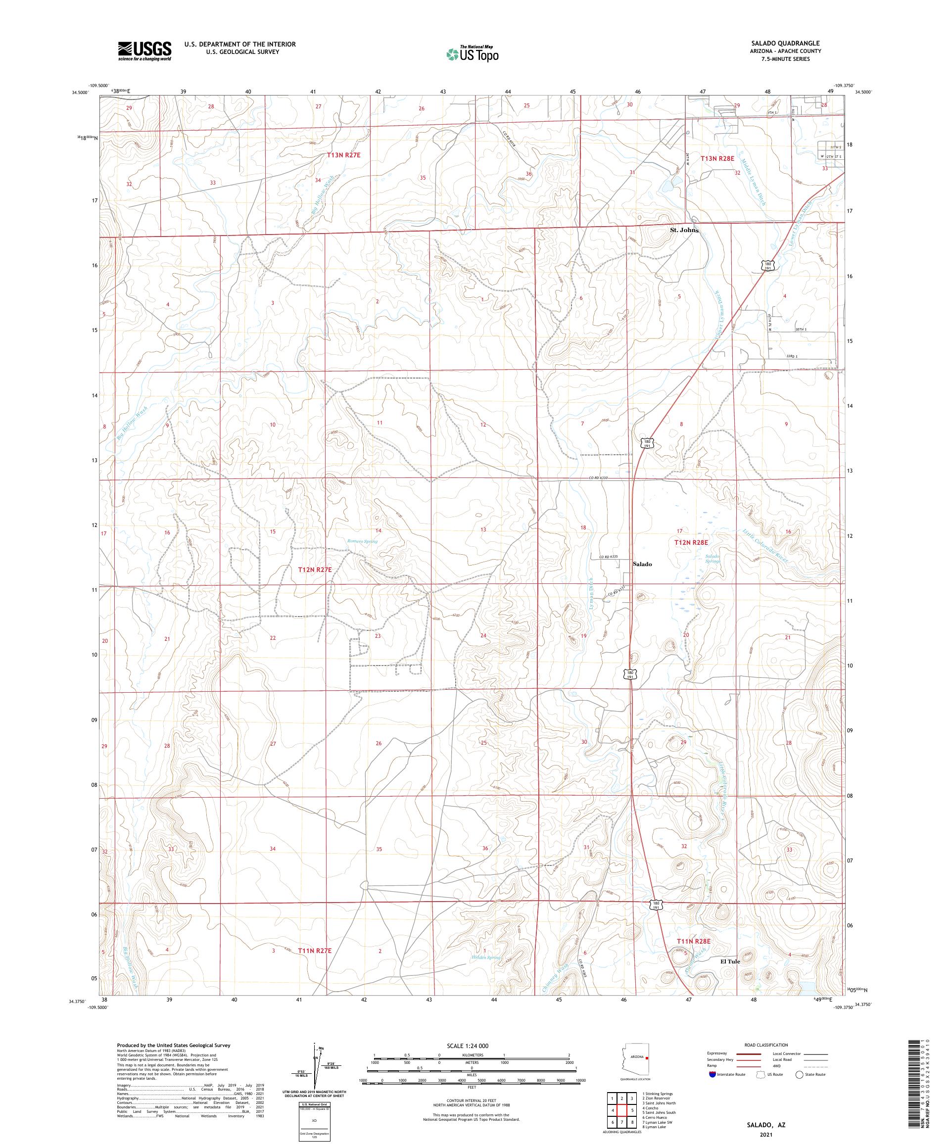 Salado Arizona US Topo Map – MyTopo Map Store