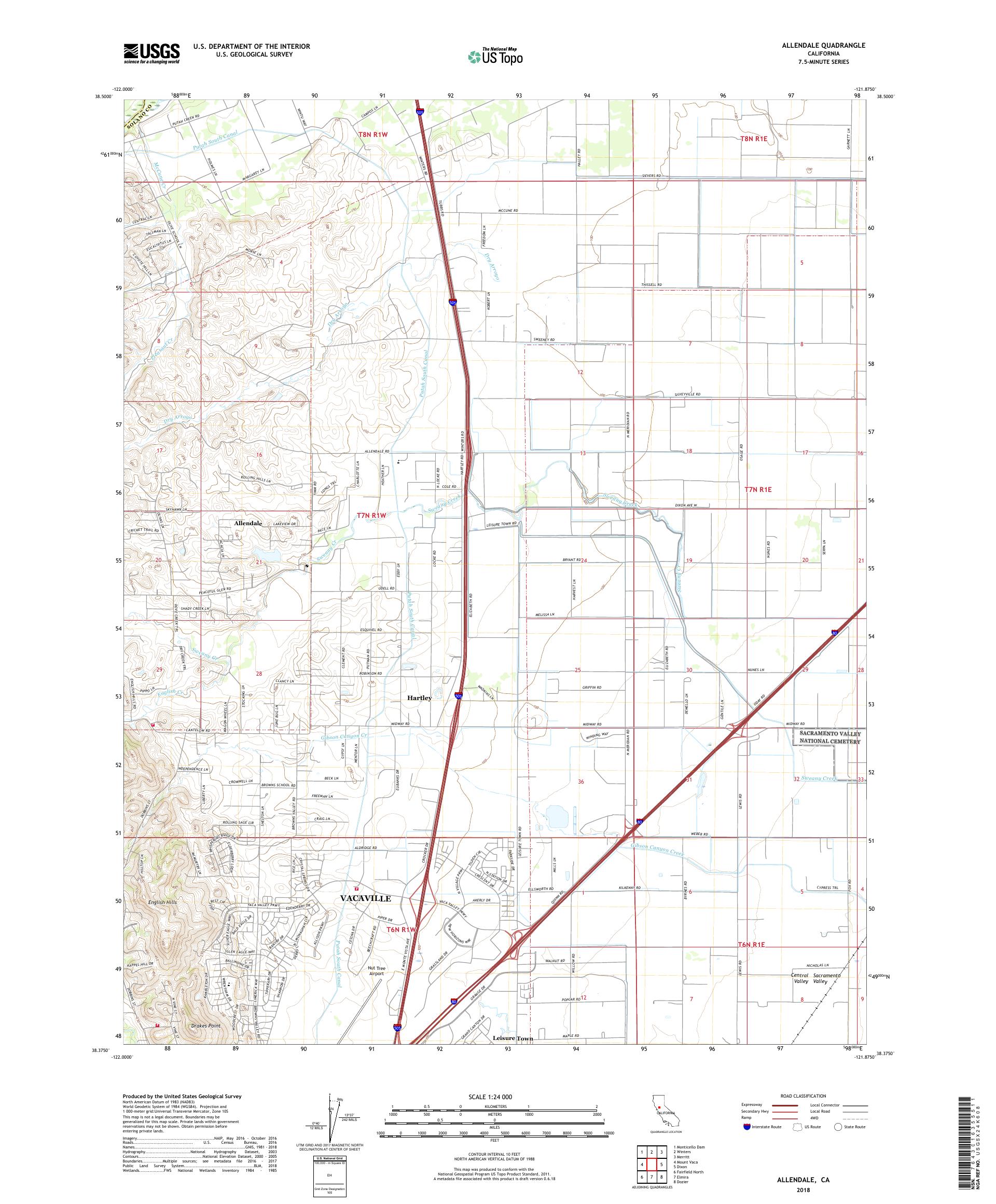 Allendale California US Topo Map – MyTopo Map Store