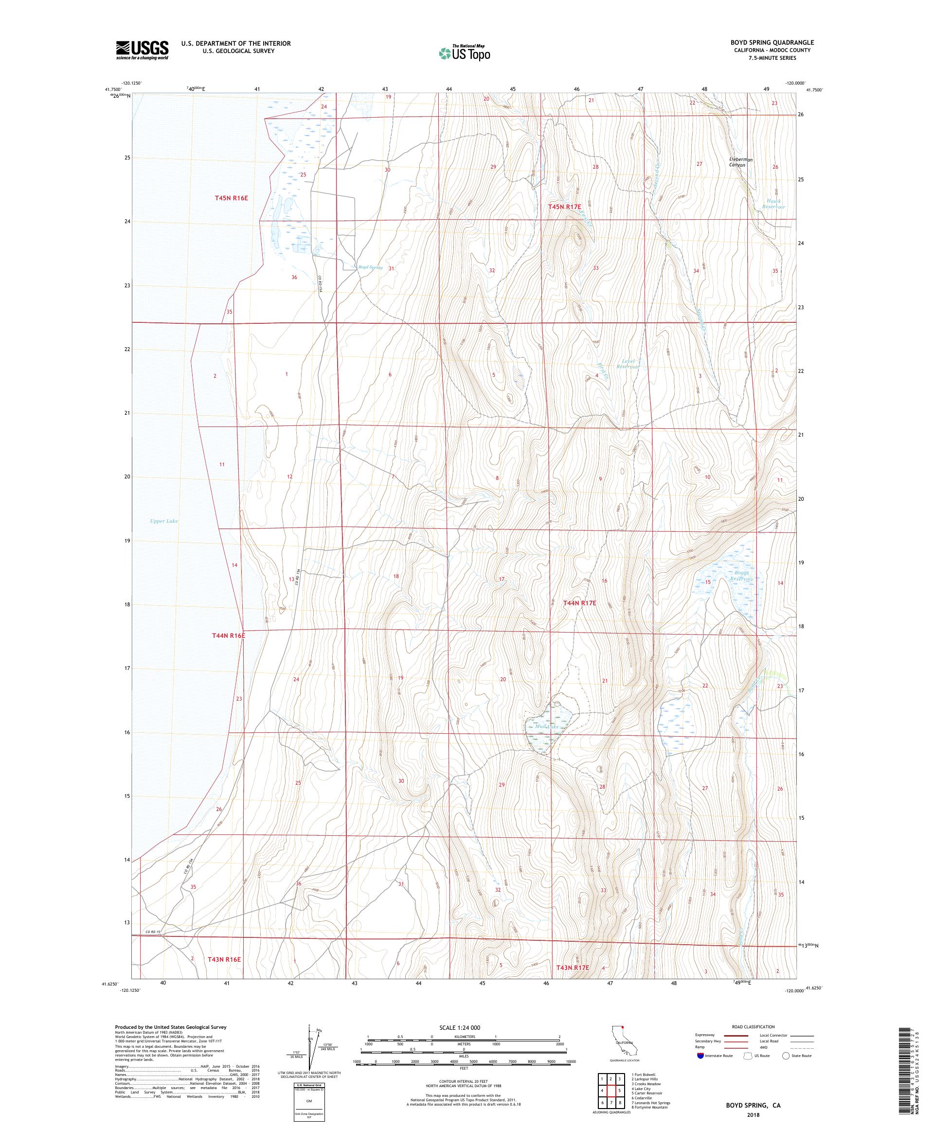 Boyd Spring California US Topo Map – MyTopo Map Store