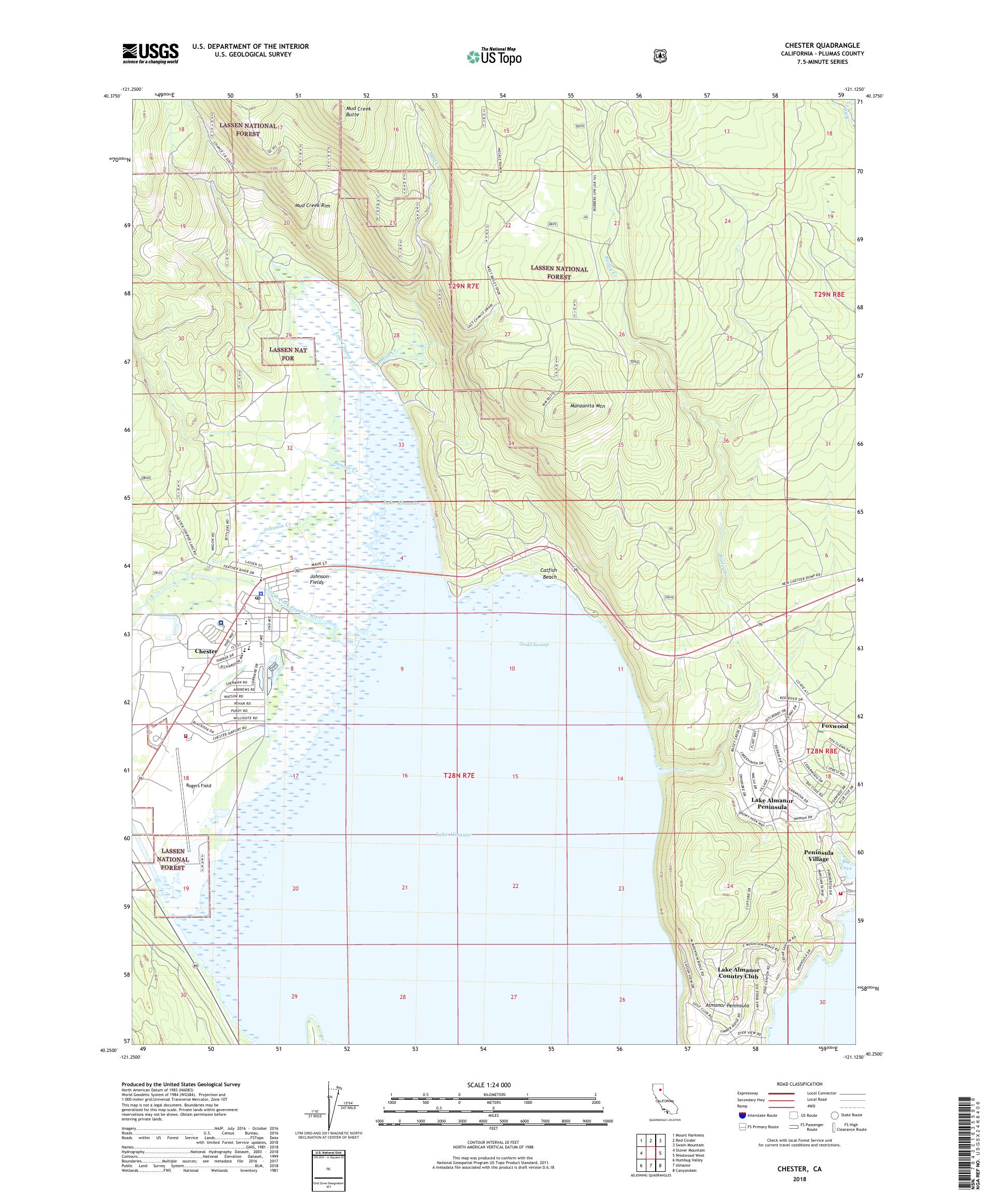 Chester California US Topo Map – MyTopo Map Store