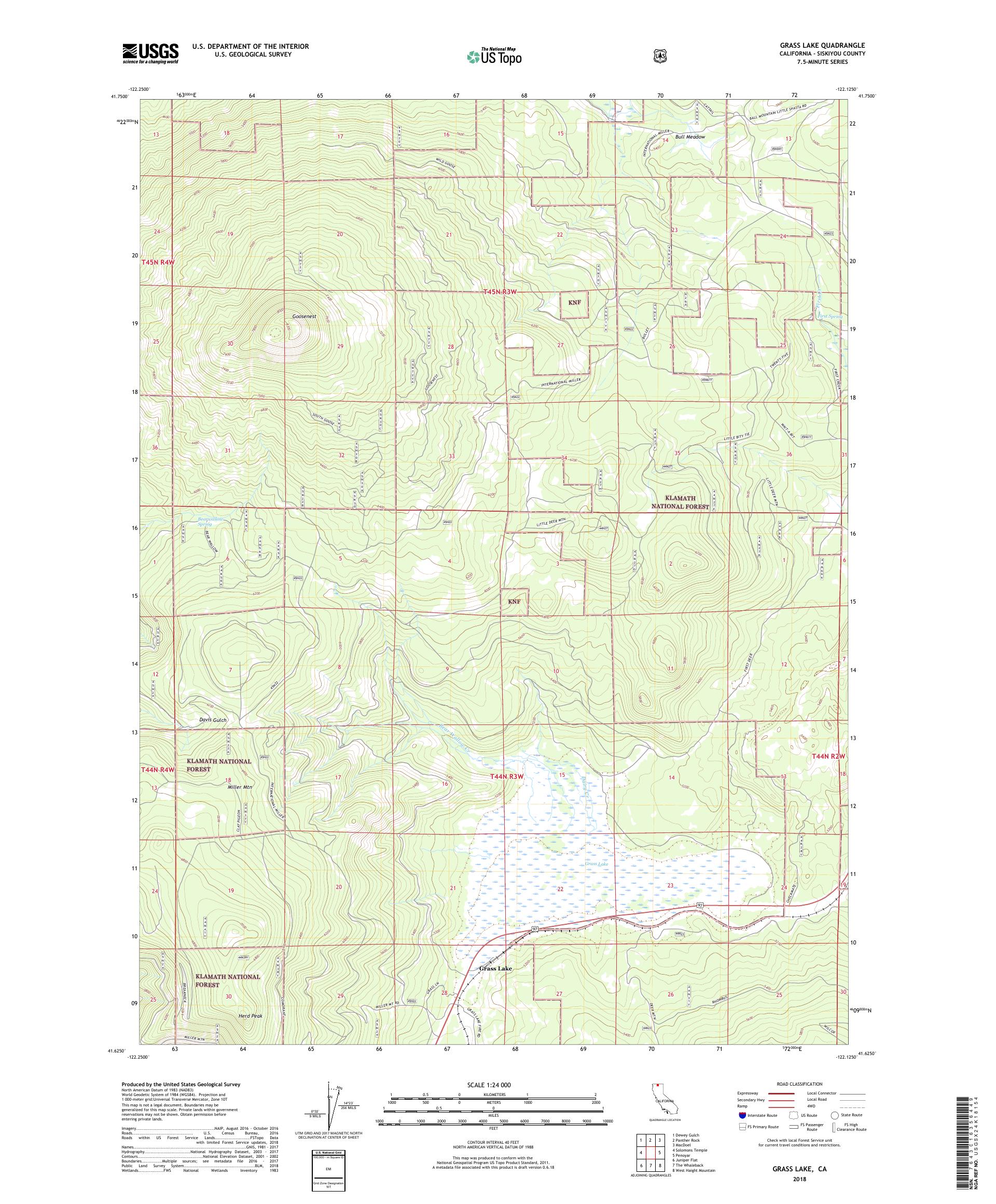 Grass Lake California US Topo Map – MyTopo Map Store