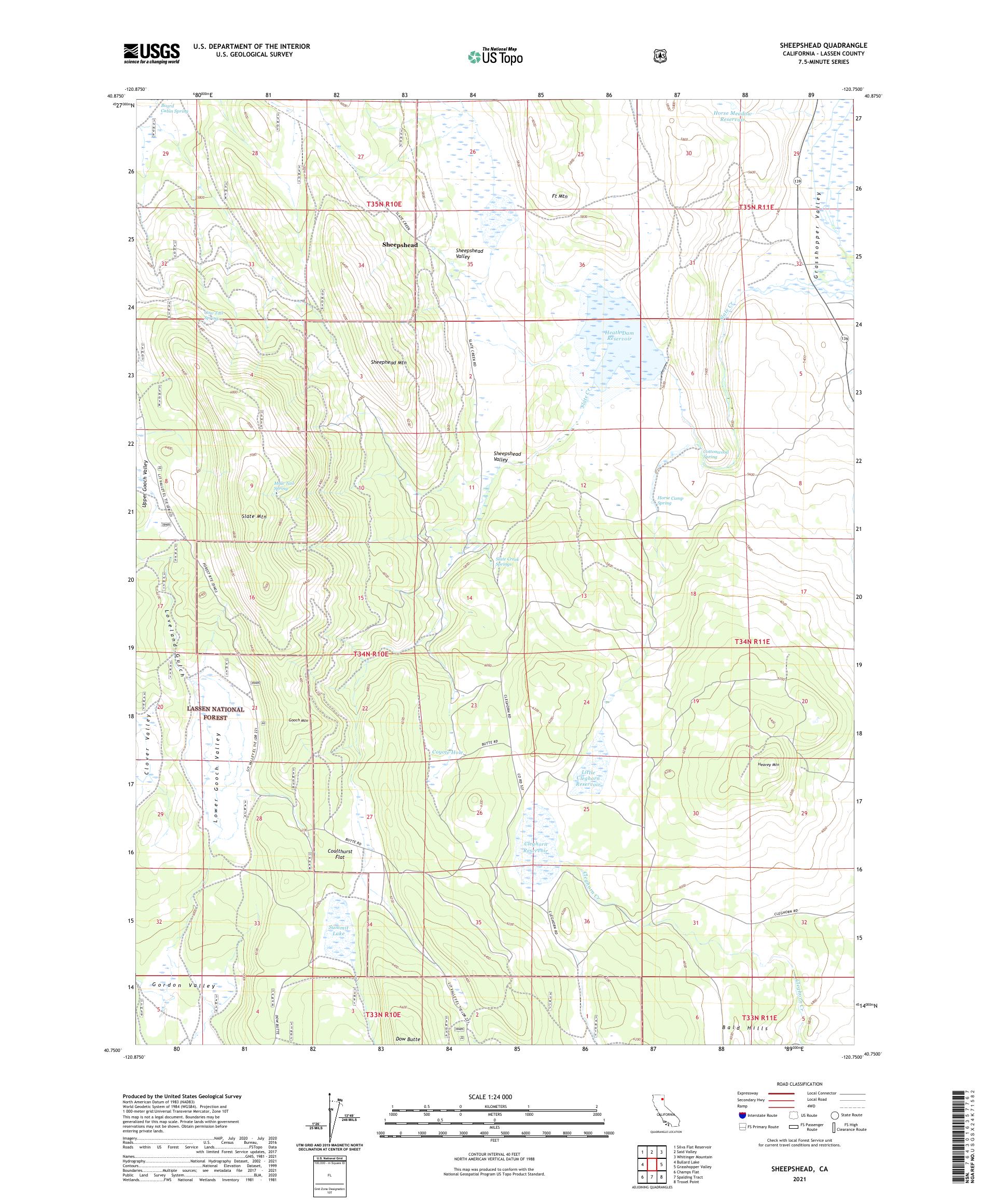 Sheepshead California US Topo Map – MyTopo Map Store