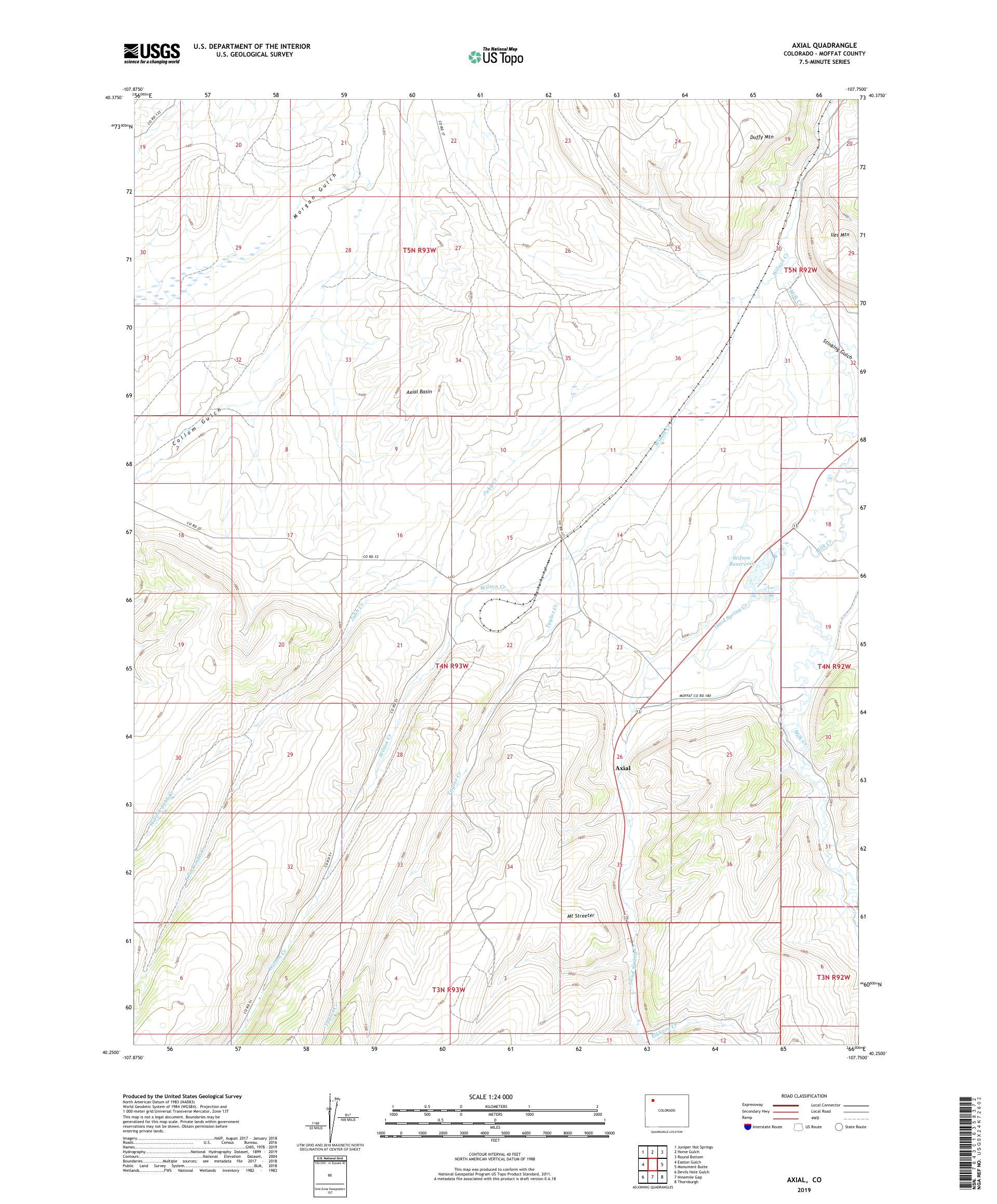 Axial Colorado US Topo Map – MyTopo Map Store